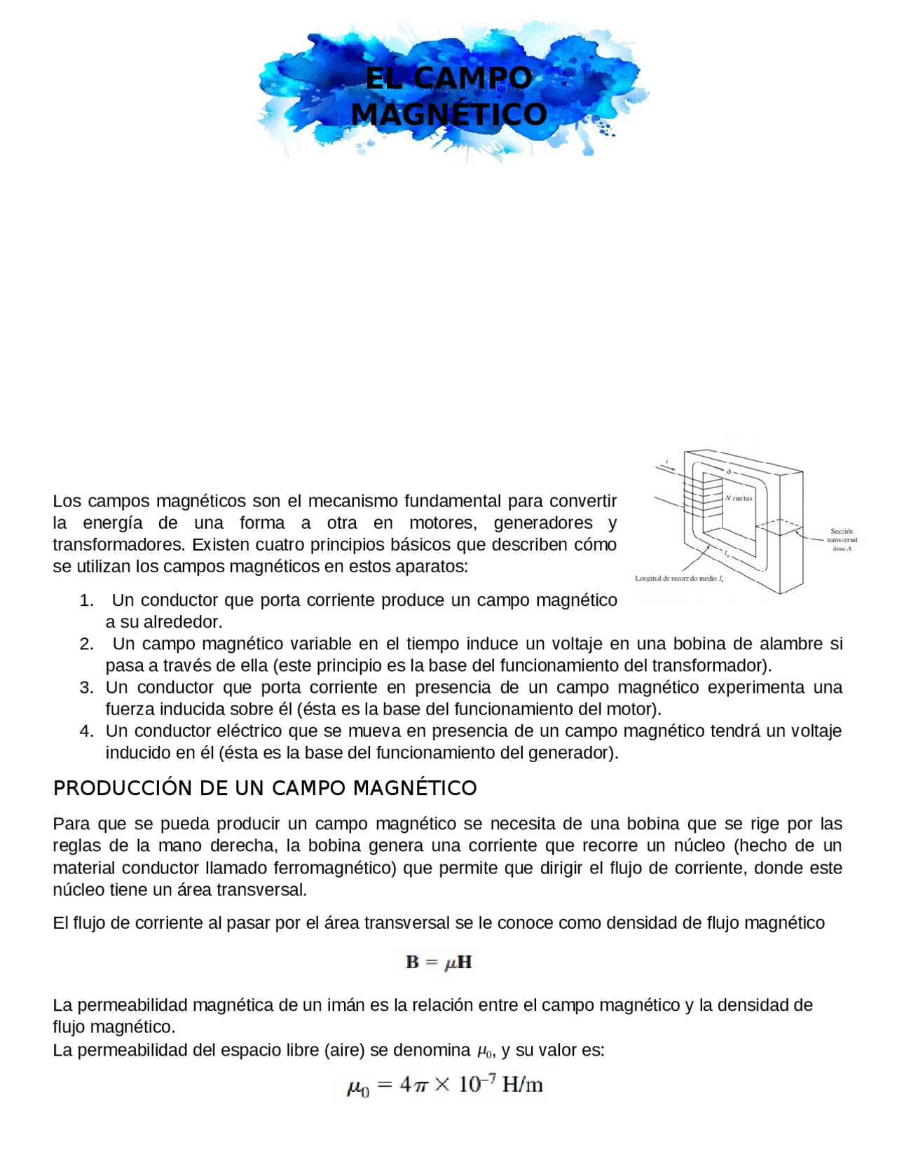 El Campo Magnético Tema 1 Docsity