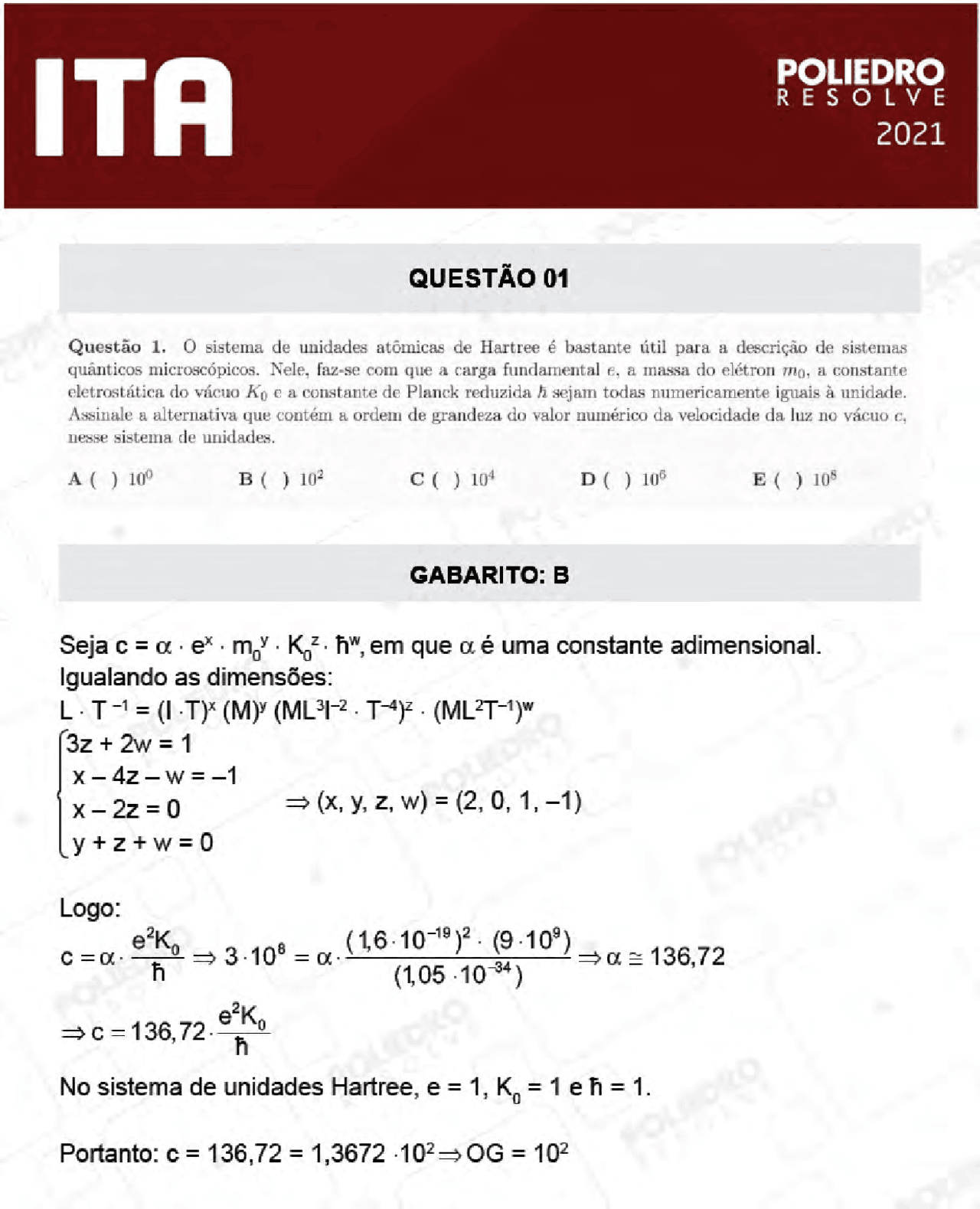 PDF de Questões Resolvidas - Prova ITA - Docsity