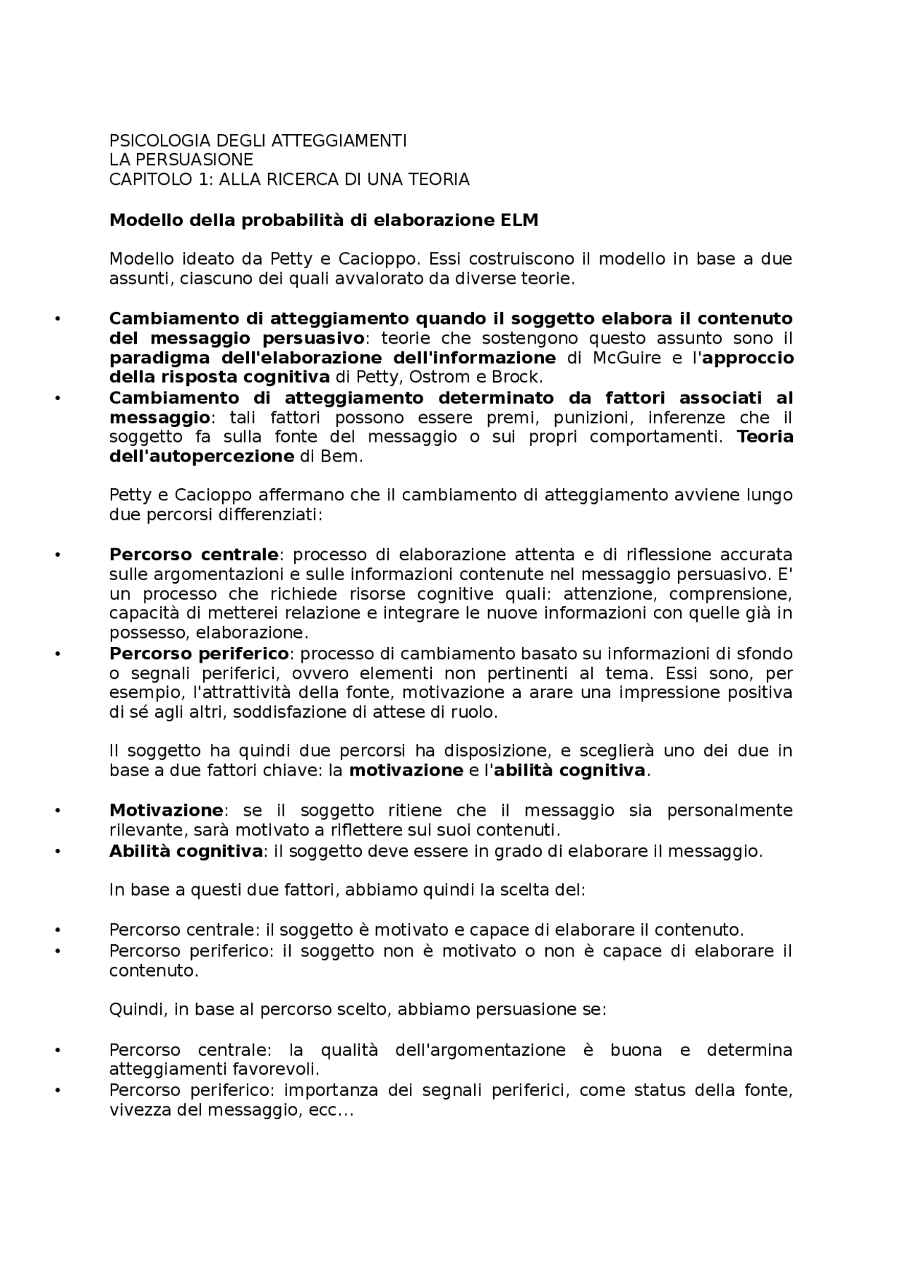 La Persuasione Sintesi Cavazza Docsity