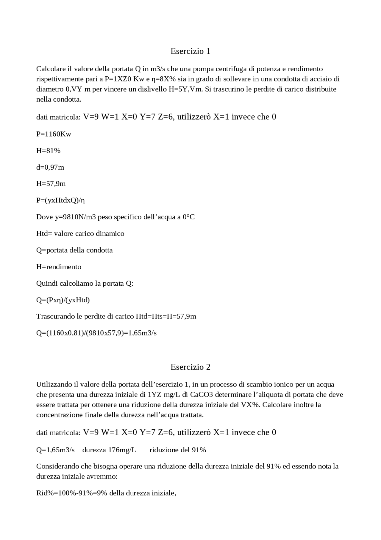 Ing Ambientale Elaborati Docsity