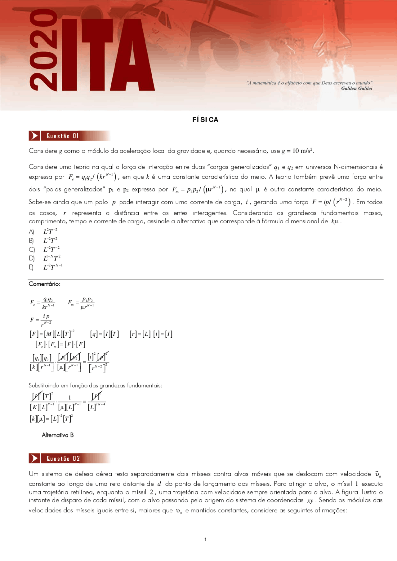 PDF de Questões Resolvidas - Prova ITA - Docsity