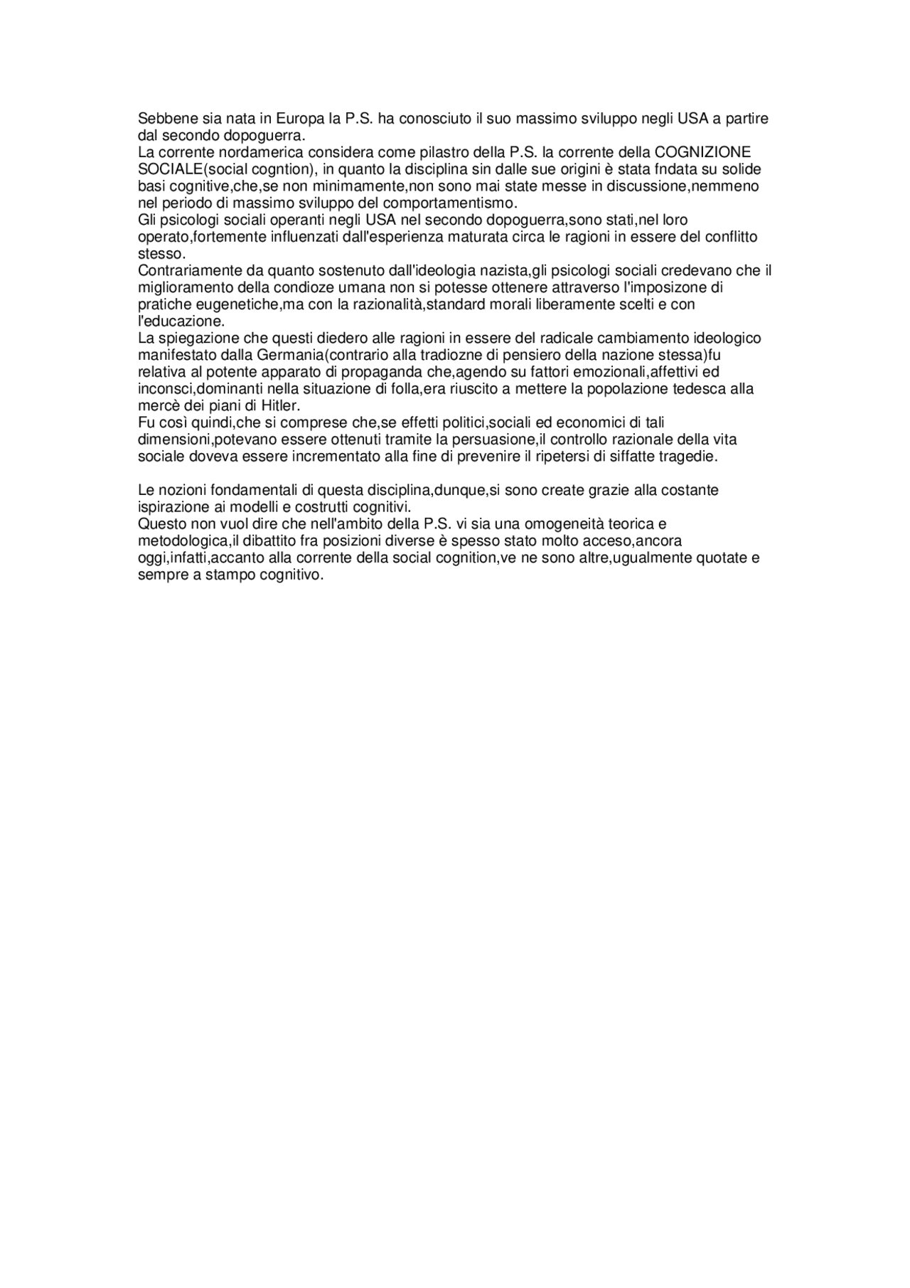 Riassunto Dellopera Psicologia Sociale Di Palmonari And Cavazza Docsity