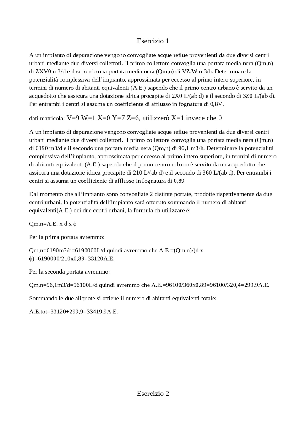 Ing Ambientale Elaborati Docsity