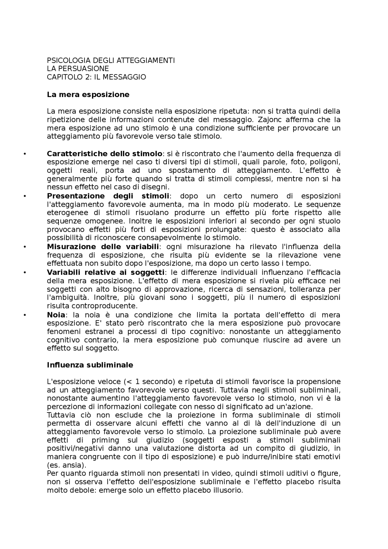 Cap 2 La Persuasione Cavazza Docsity
