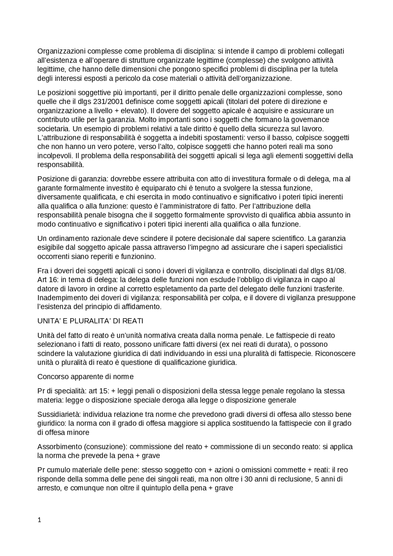 Riassunto Responsabilità Soggetti Apicali Docsity