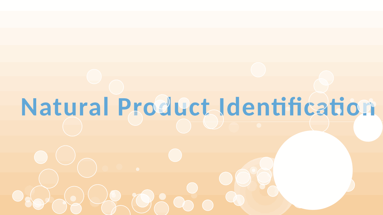 Natural Product Identification | Slides Biology | Docsity