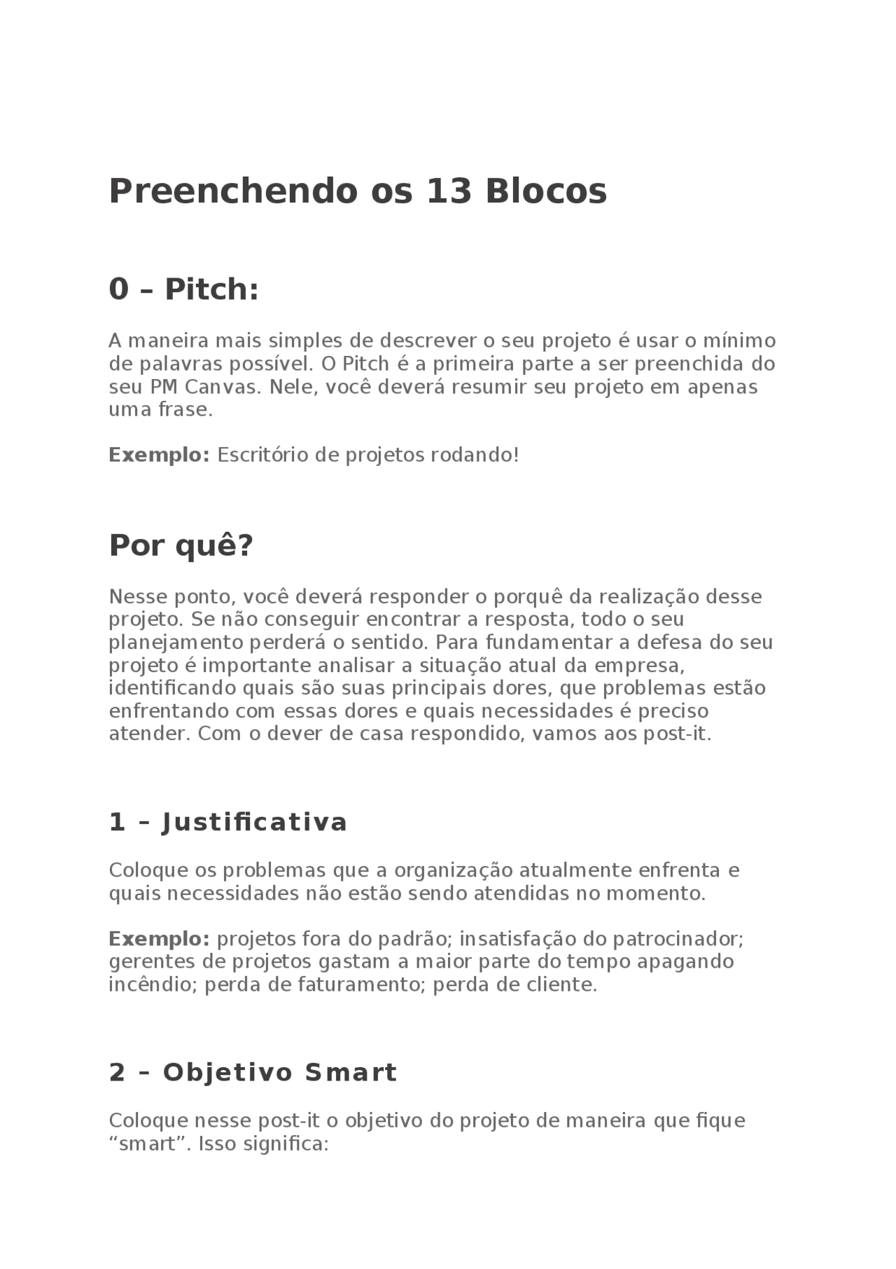 Como elaborar e montar um Canvas | Exercises Software Project Management | Docsity