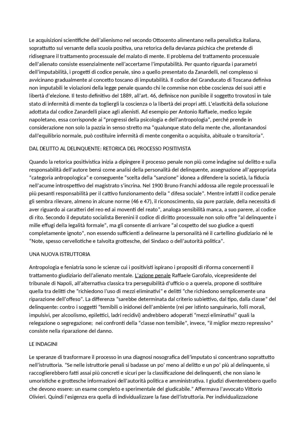 Saggio Follia Processo Docsity