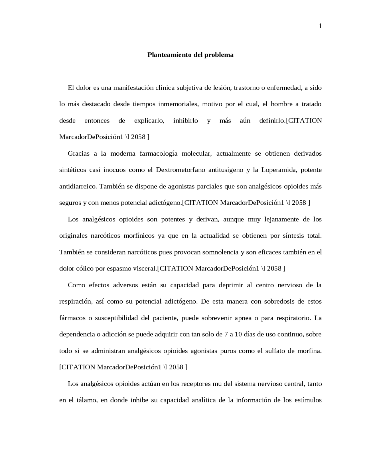 Analgésicos Opioides Para El Dolor Dental Docsity