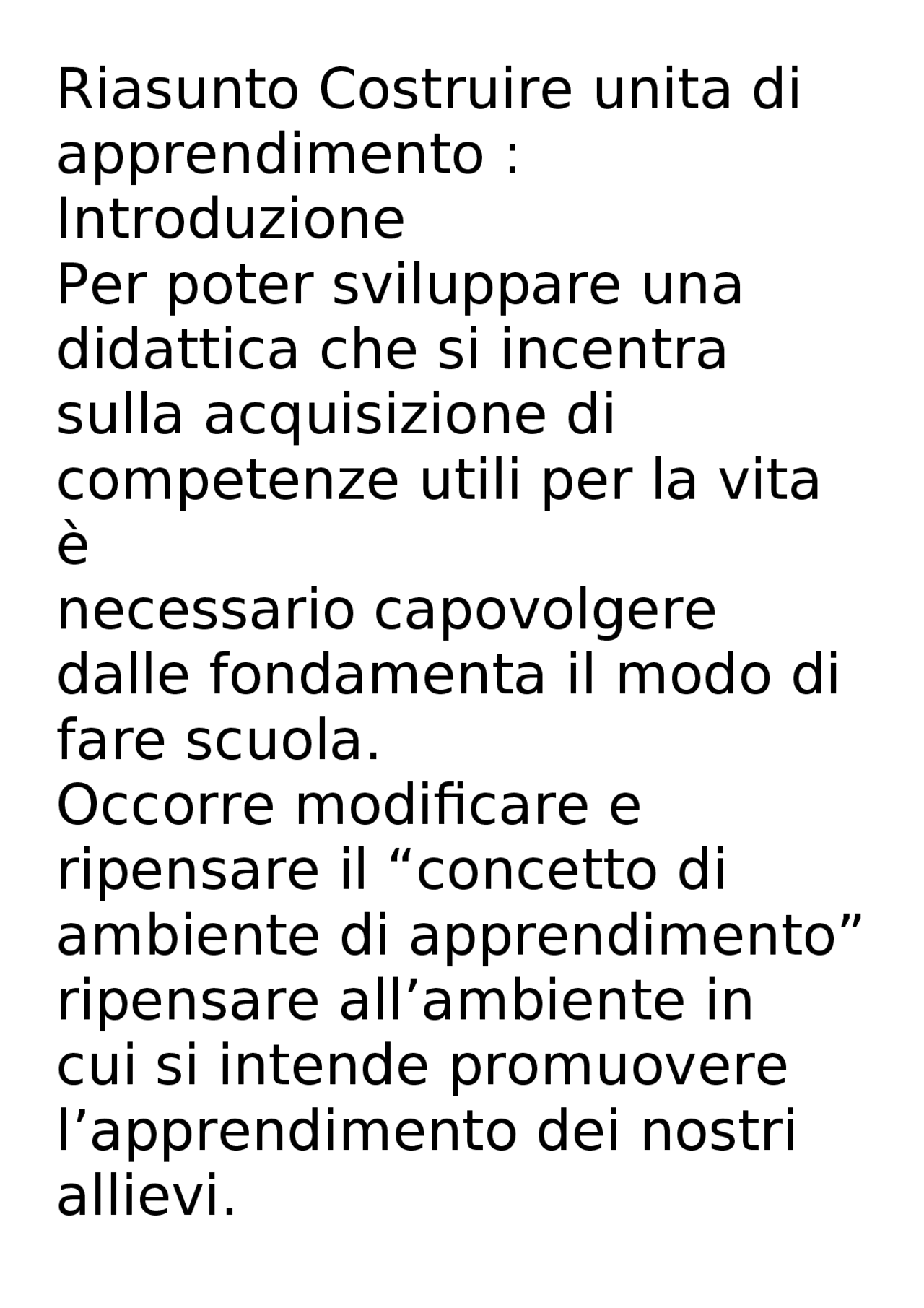 Riassunto Costruire Unità Di Apprendimento Di Castoldi Docsity
