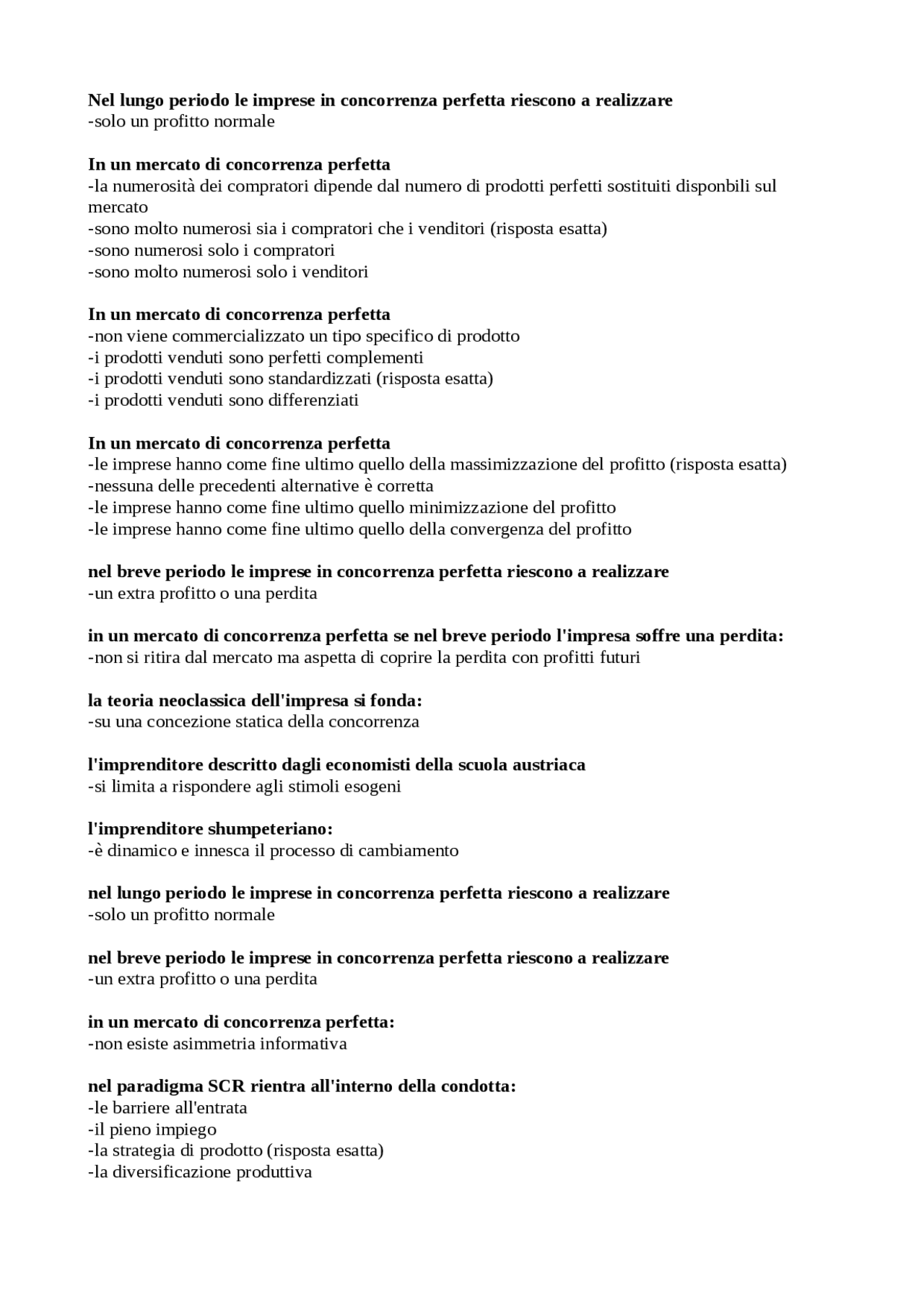Paniere Imprese E Mercati Aperte E Chiuse Docsity