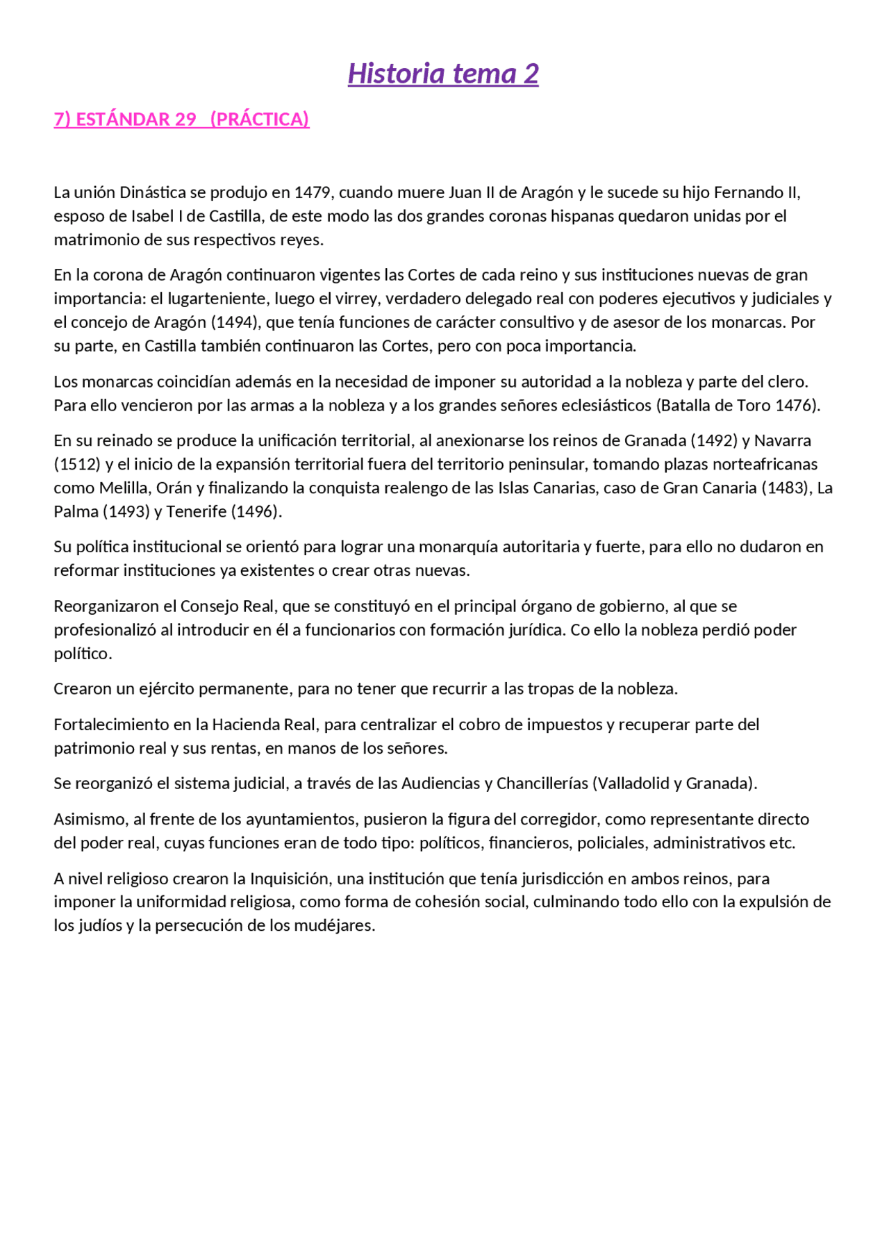 Historia De España Apuntes Docsity