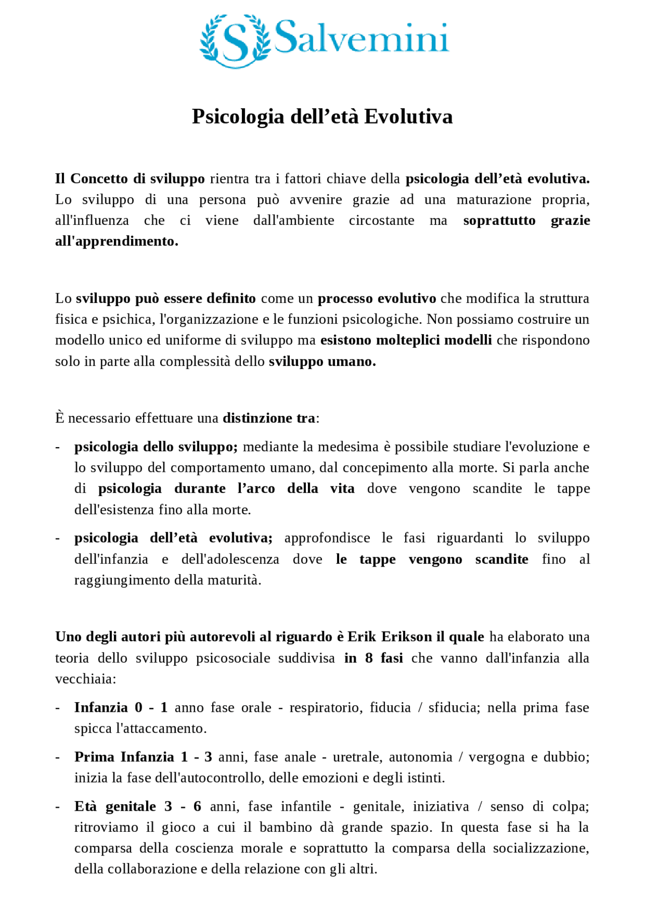 Psicologiaetàevolutiva Docsity