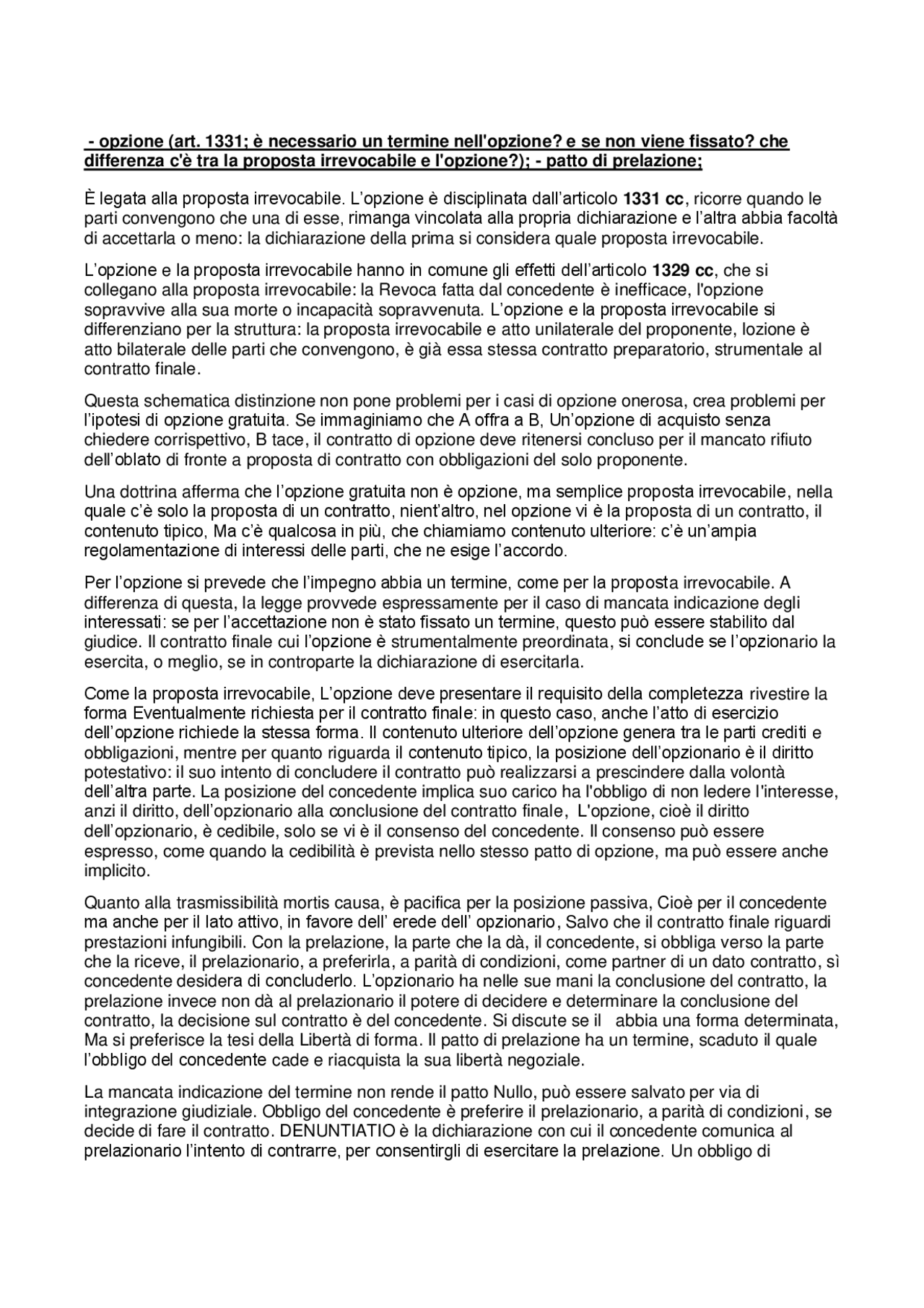 Riassunto Di Diritto Civile Docsity