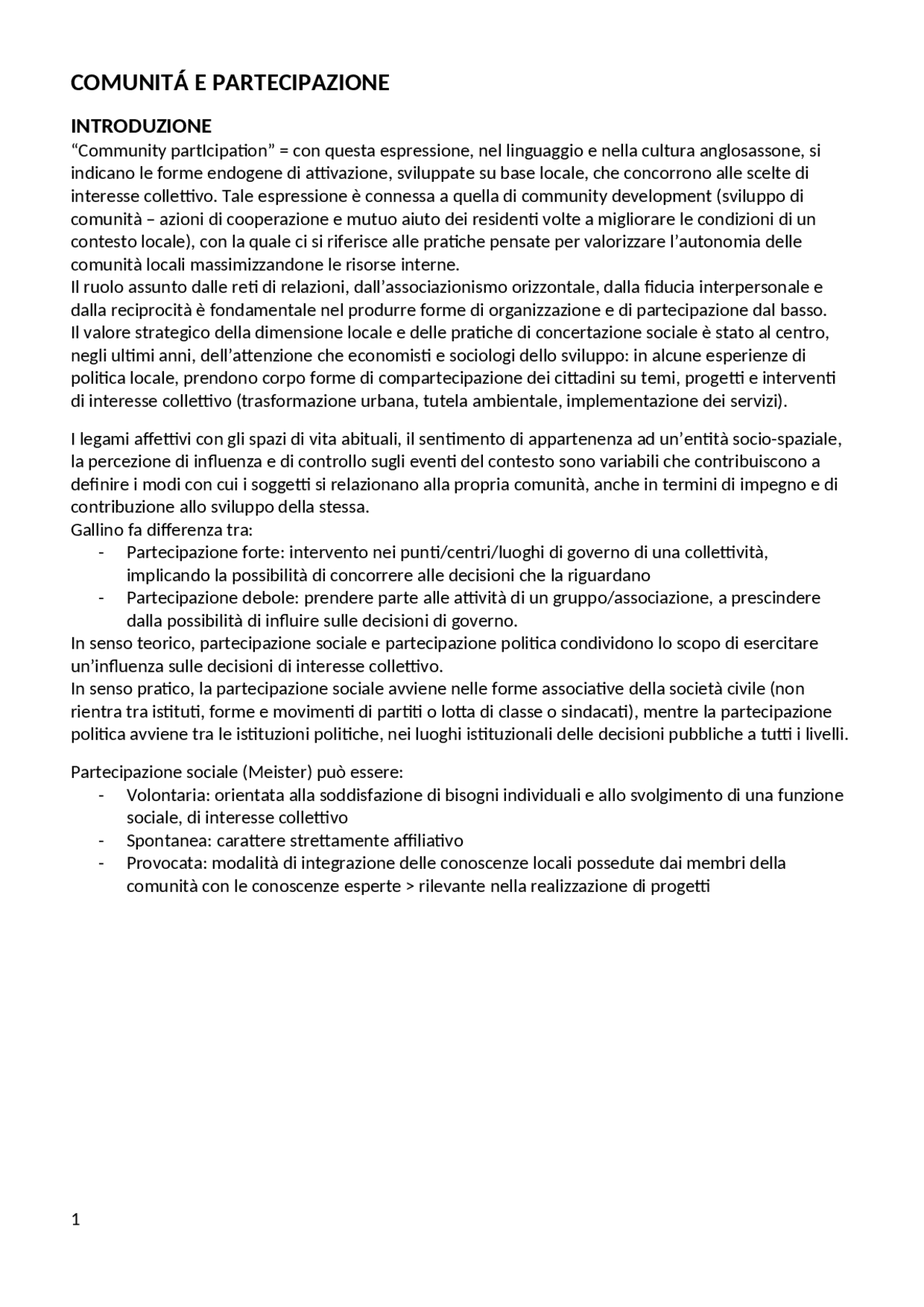Tecniche Di Partecipazione Docsity