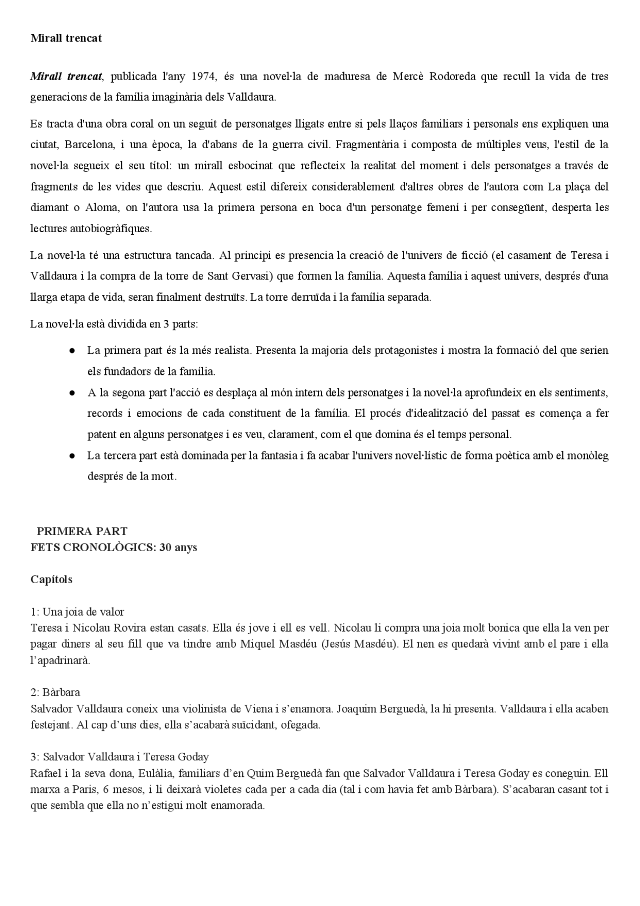 Mirall Trencat 2n Batxillerat Docsity