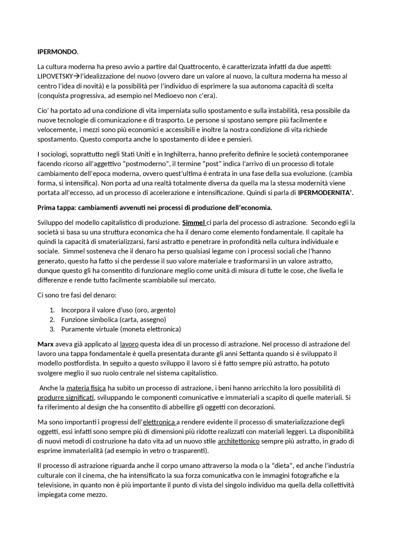 Ipermondo Codeluppi Docsity