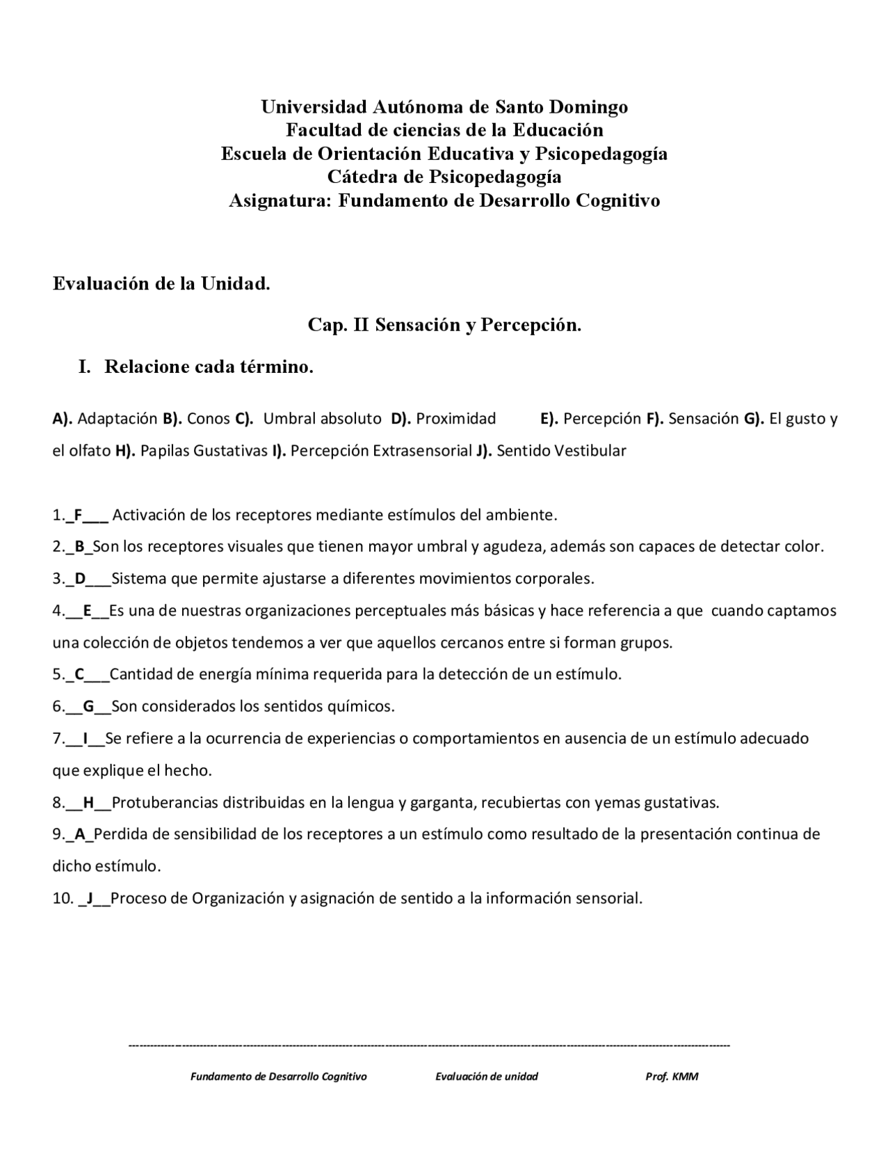 Desarrollo Cognitivo Docsity