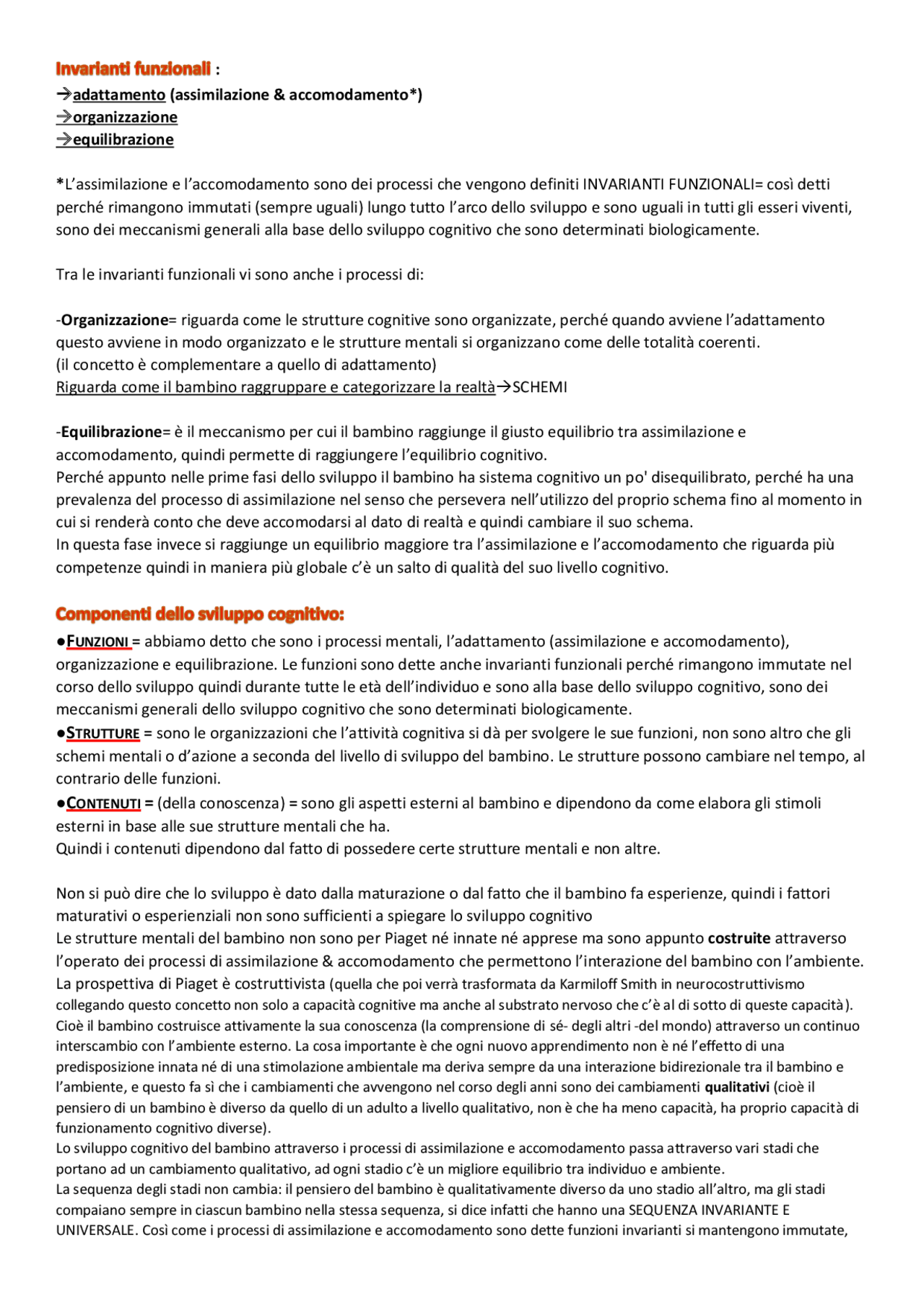 Stadi Di Piaget Psicologia Dello Sviluppo Docsity