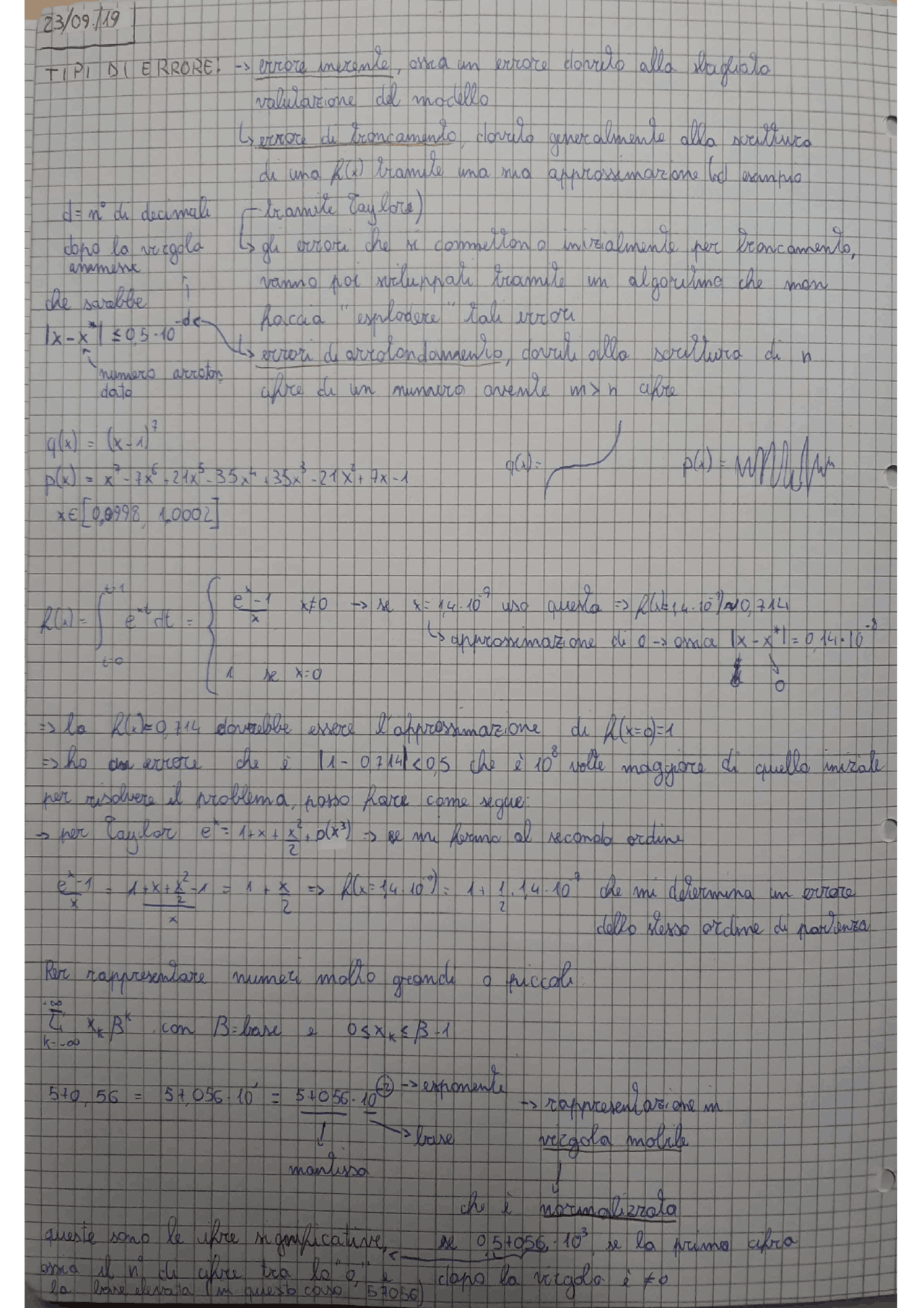 Riassunti Di Metodi Numerici Con Elementi Di Programmazione Parte 1
