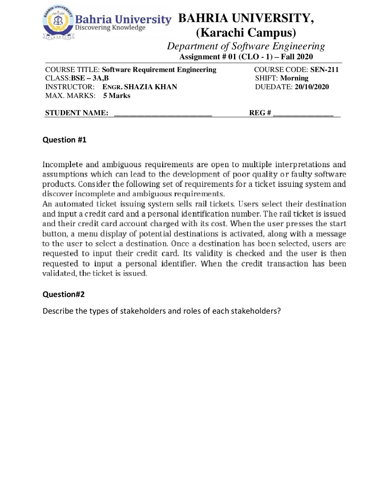 Software Requirements Engineering Docsity