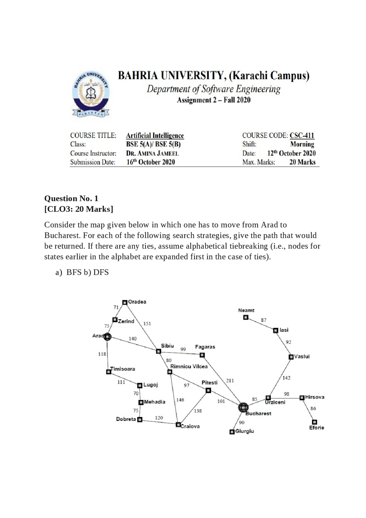 Artificial Intelligence Assignment 2 Assignments Artificial