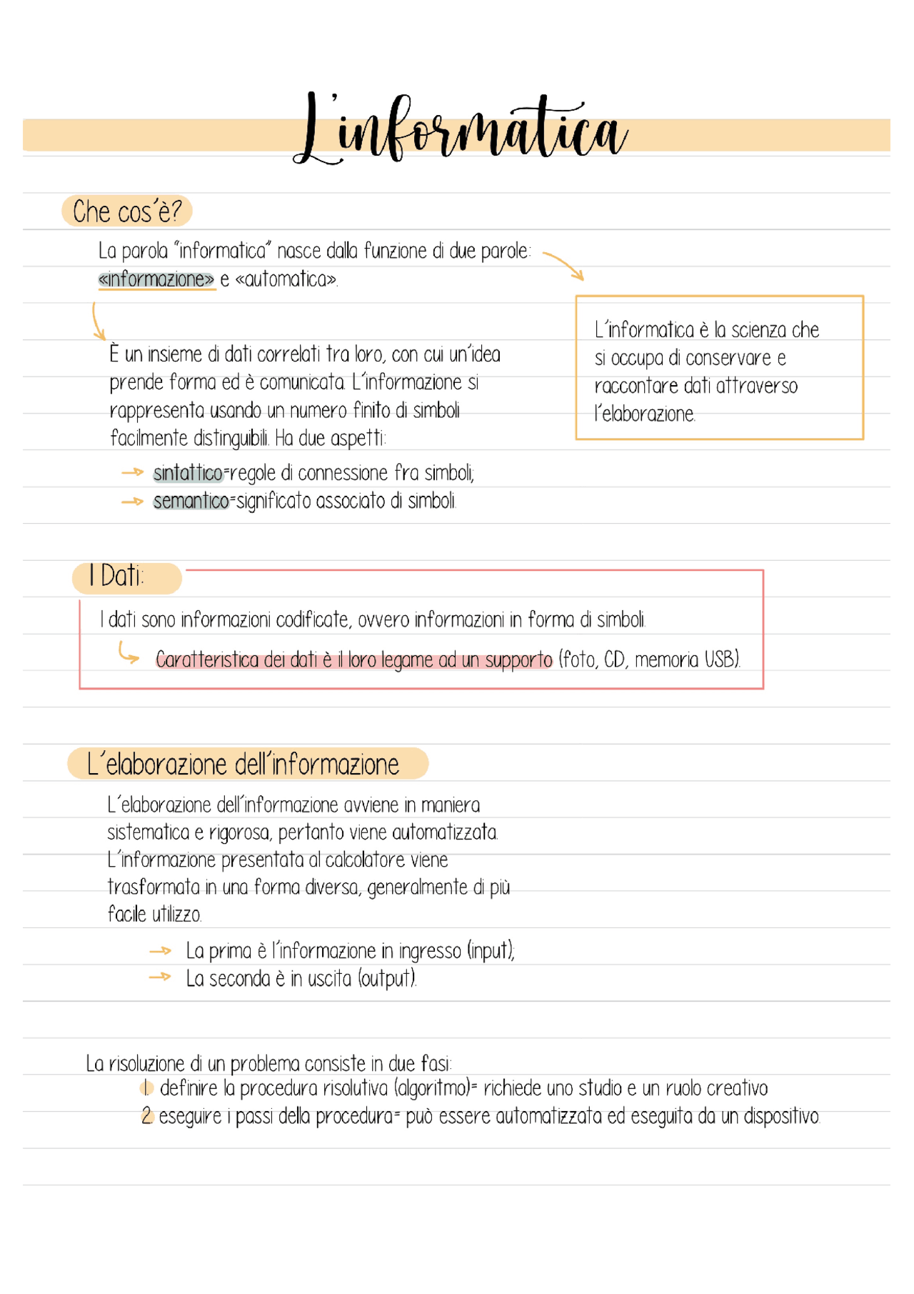 Appunti di informatica (Esame Prof. Peluso) - Docsity