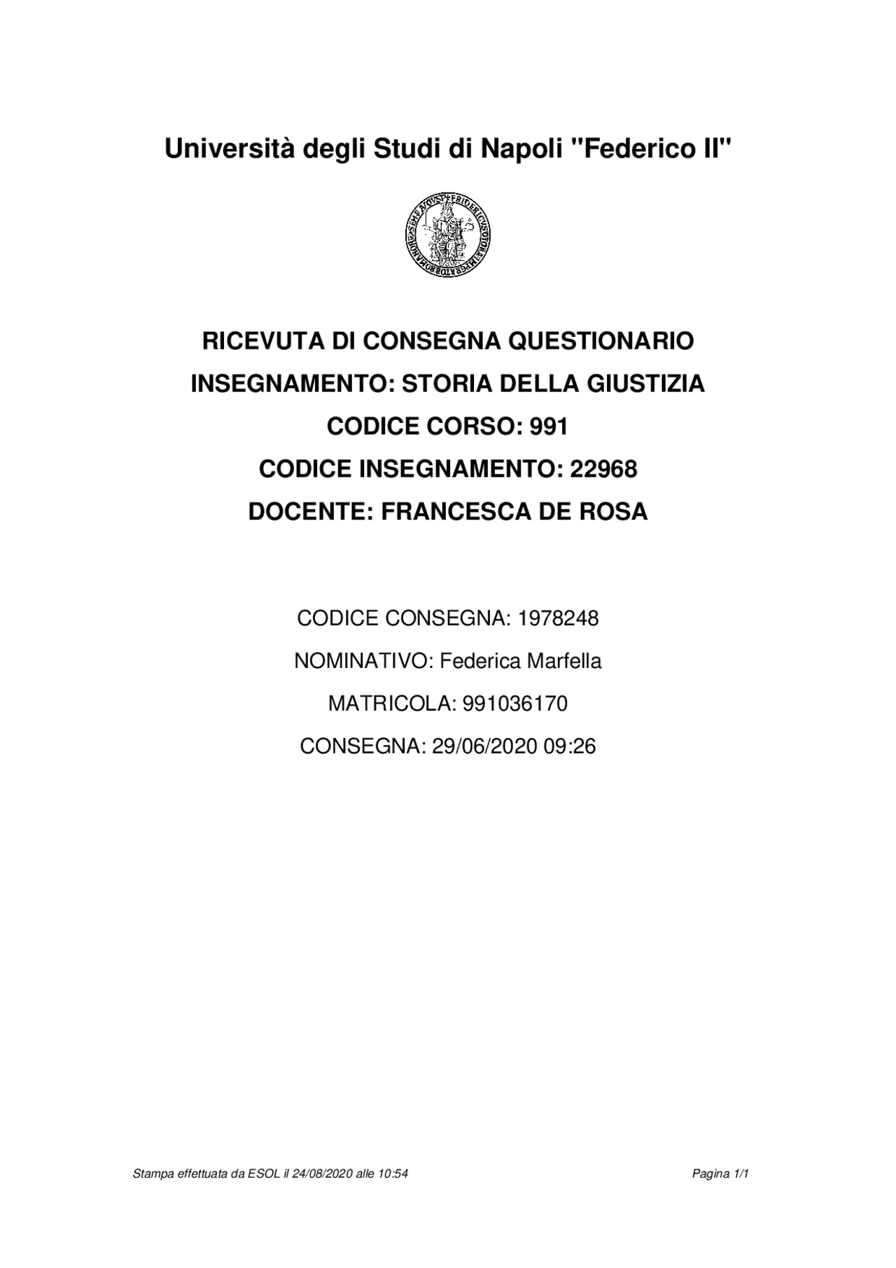Storia Della Giustizia Docsity