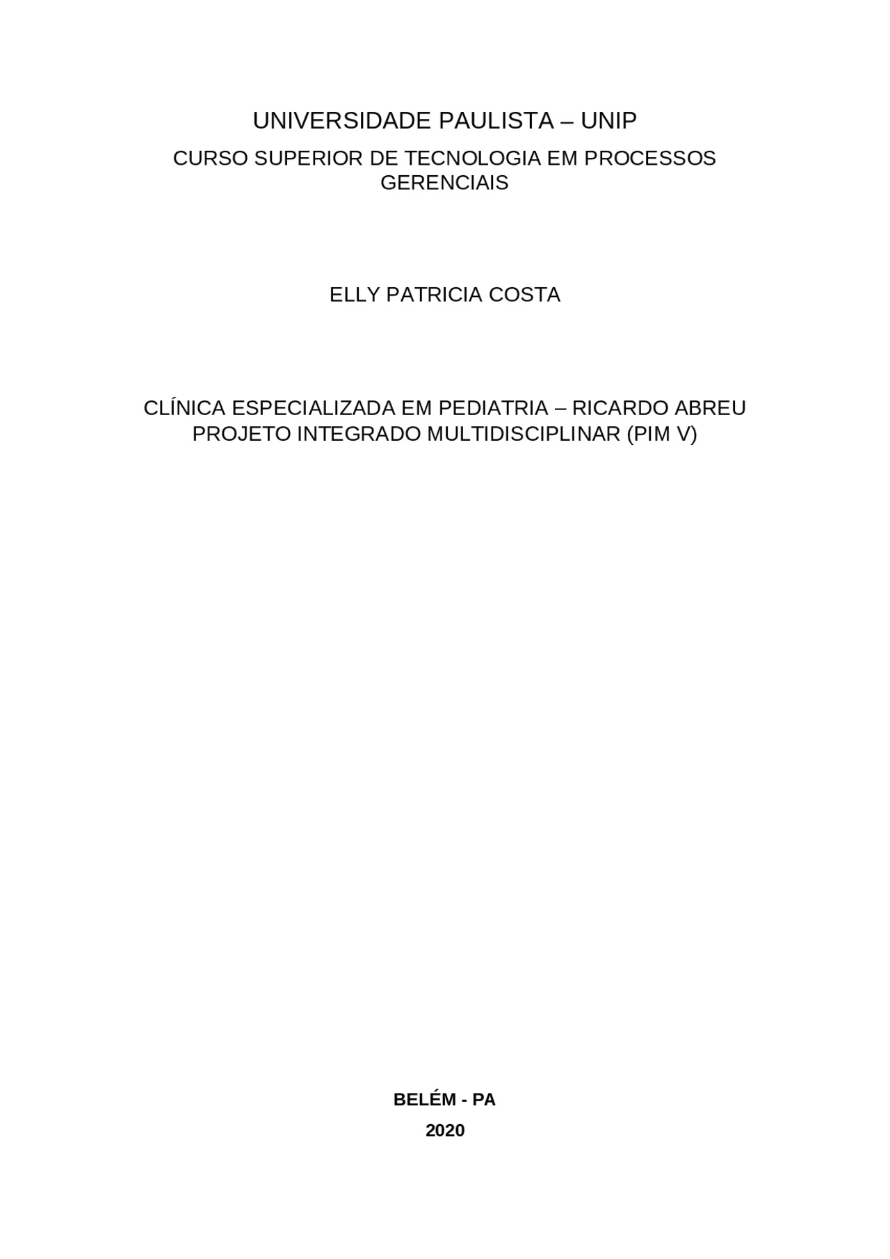 Pim I Processos Gerenciais Docsity