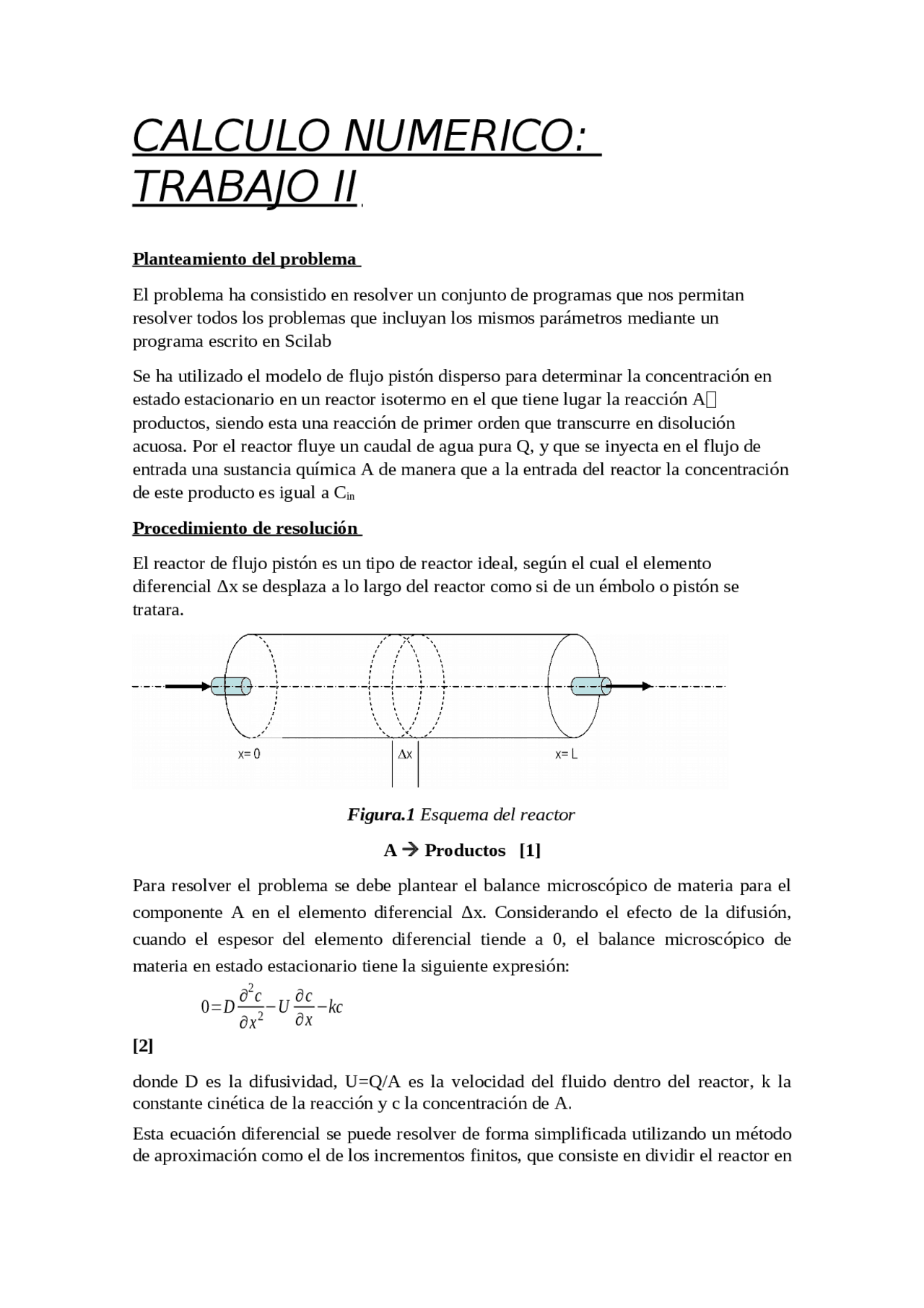 CALCULO NUMERICO PLANTEAMIENTO DEL TRABAJO 2 - Docsity
