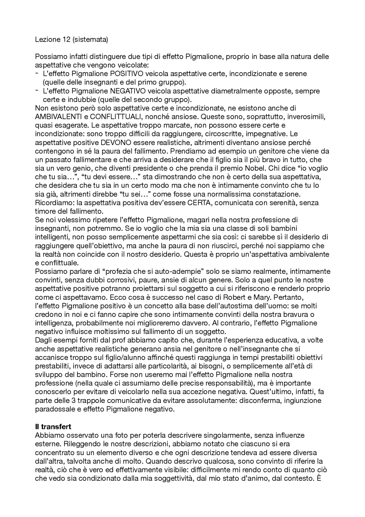 Pedagogia Generale E Sociale Docsity