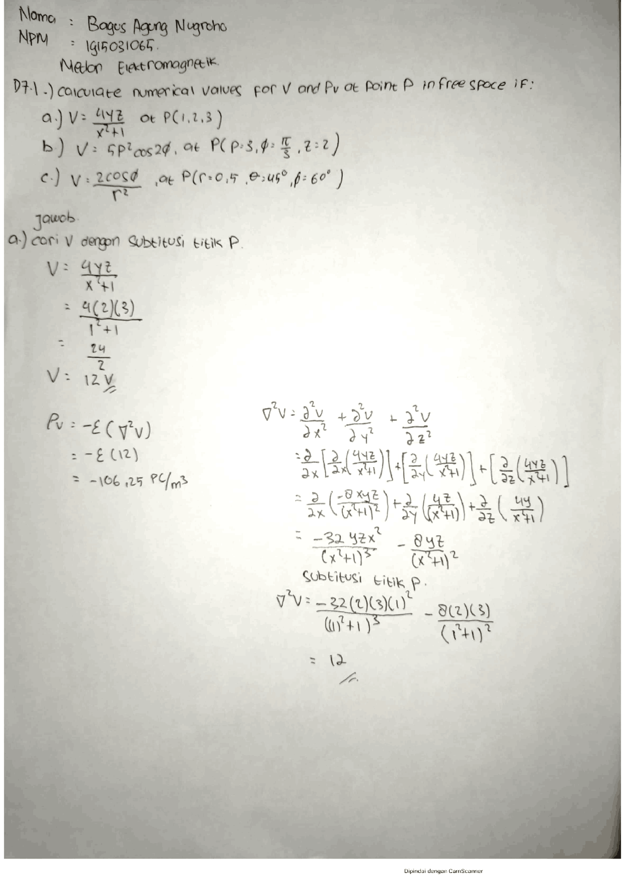 Answer Key Electromagnetic Docsity
