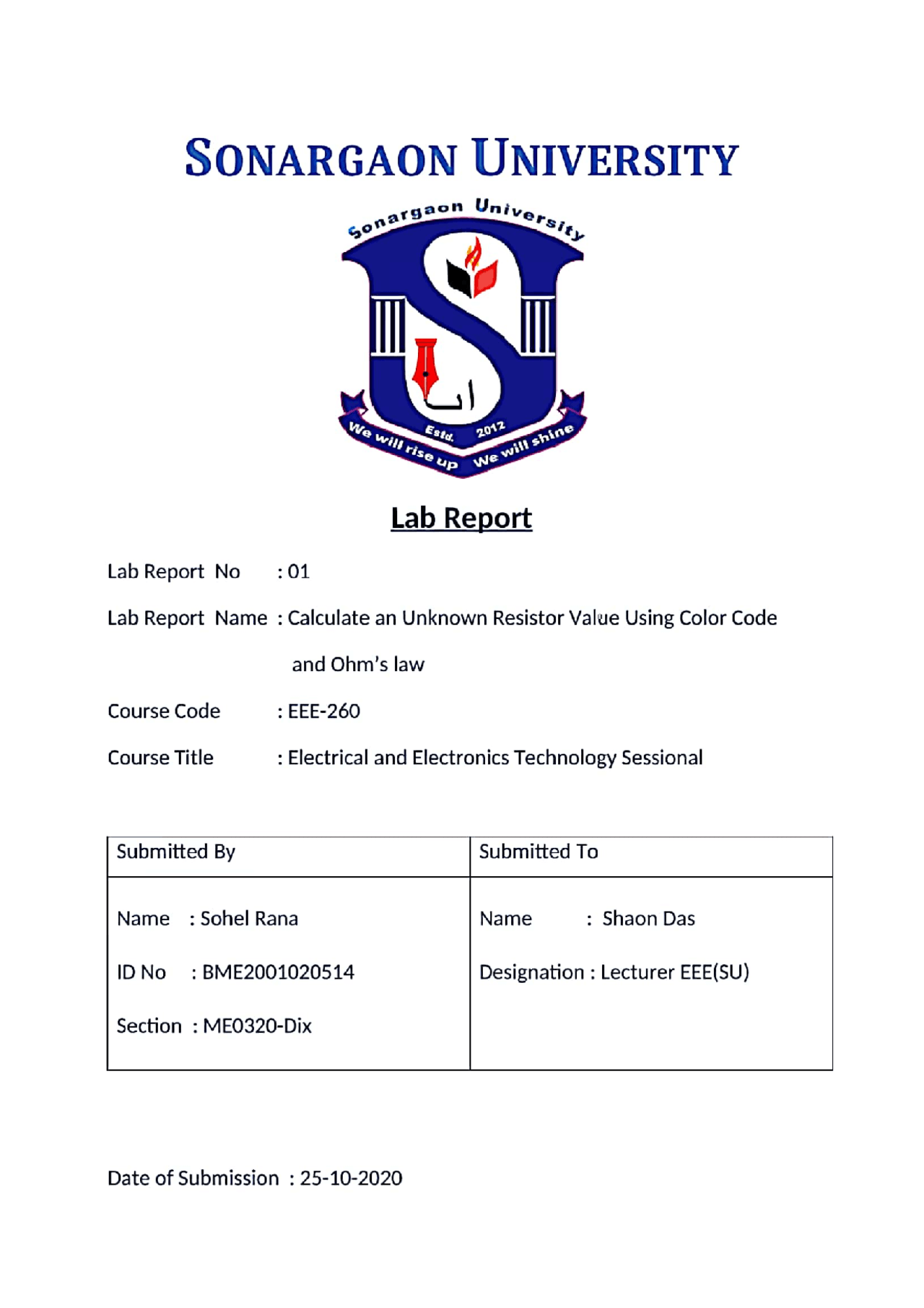 Electrical And Electronics Project 2 Docsity