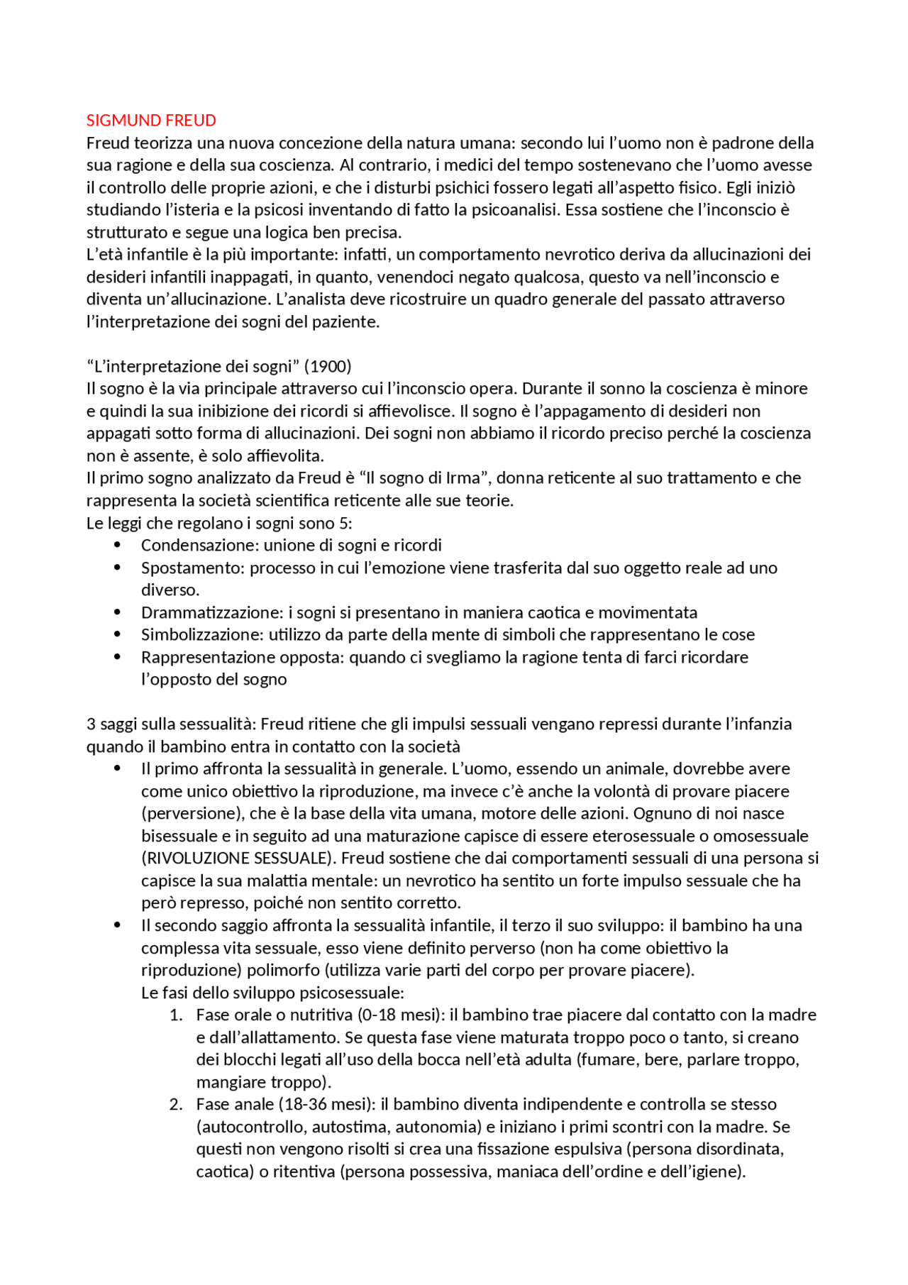 Freud e la sua filosofia - Docsity