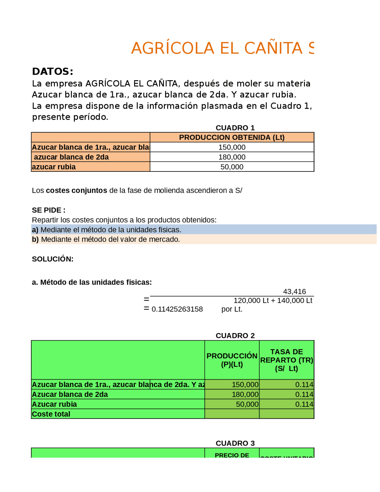 COSTOS CONJUNTOS CASO PRACTICO - Docsity