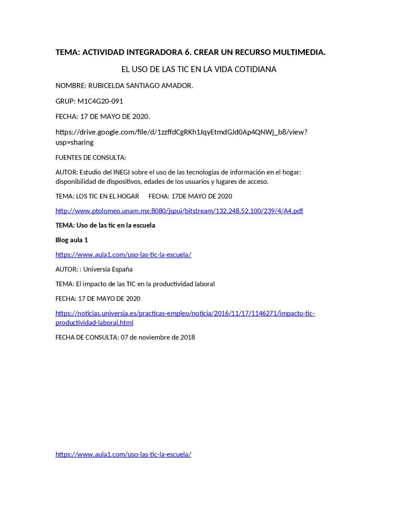 Modulo 1 Semana 3 Proyecto Integrador 6 Docsity