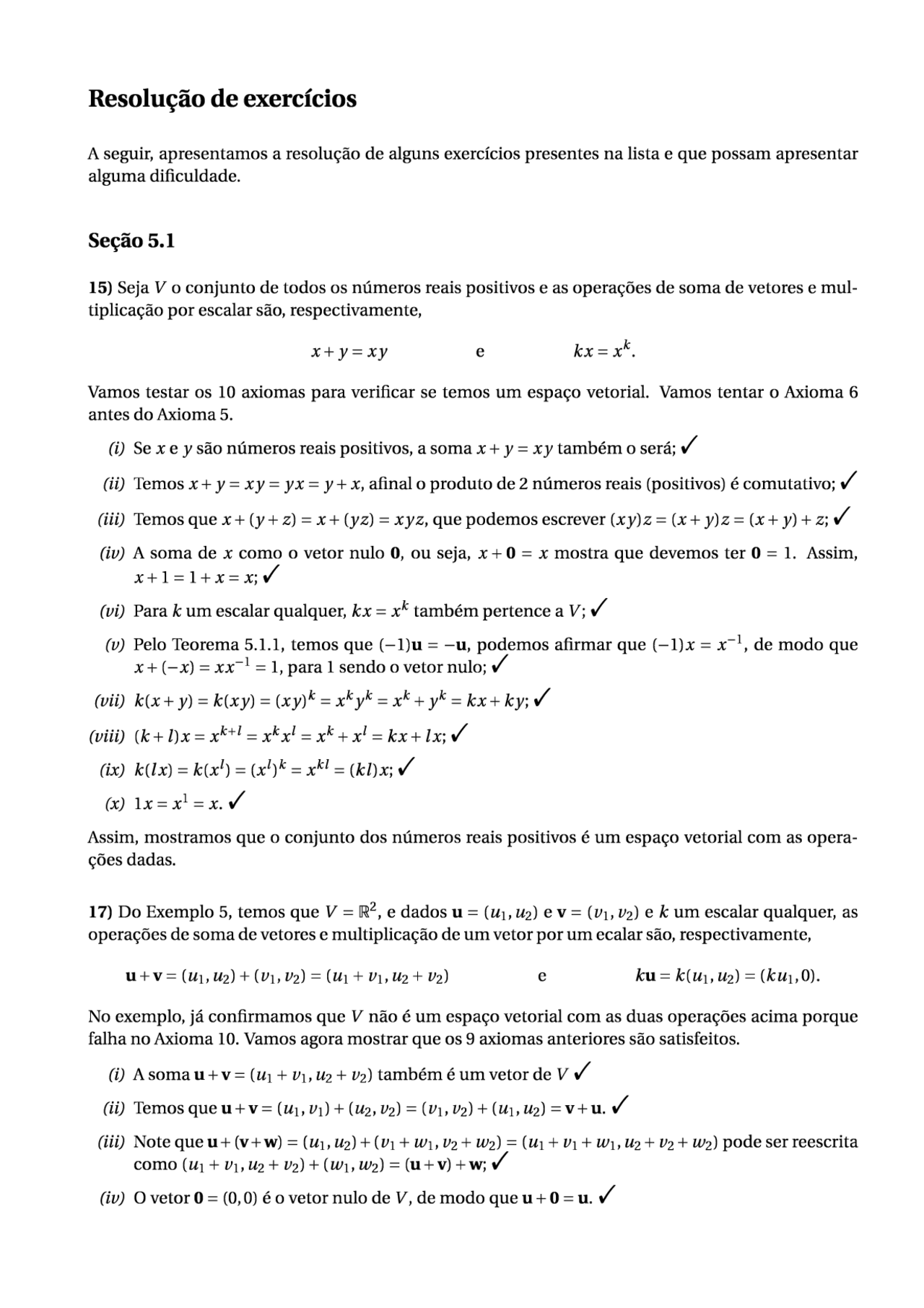 Lista Exercicios Algebra Linear Ejercicios Álgebra Lineal Docsity