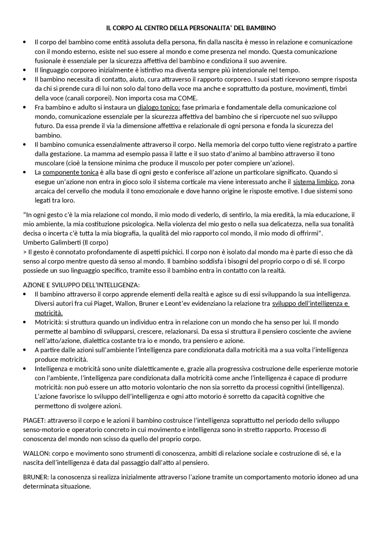 Fondamenti E Didattica Delle Attività Motorie Appunti Di Scienze