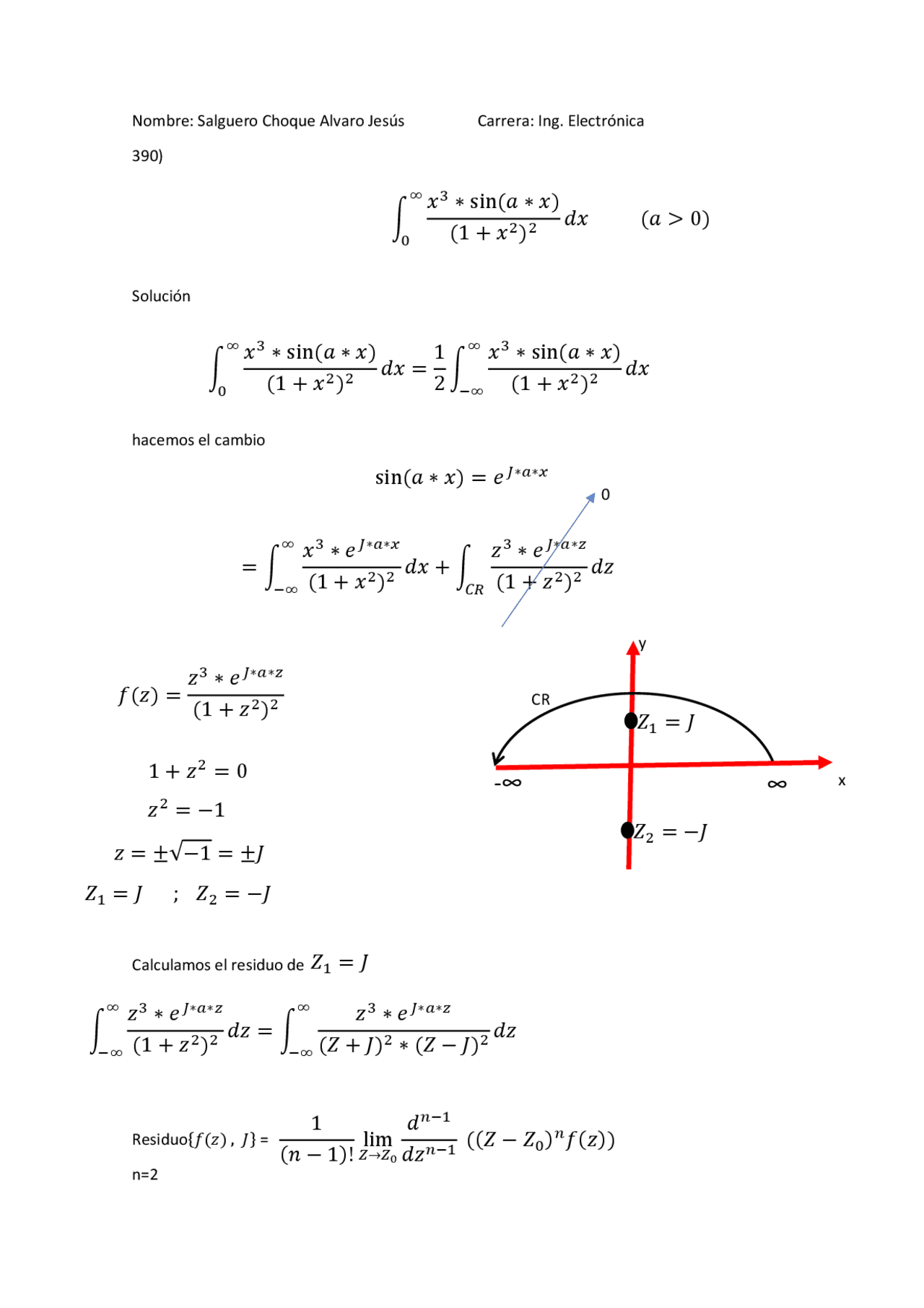Variable Compleja De Integrales Exercises Of Mathematics Docsity