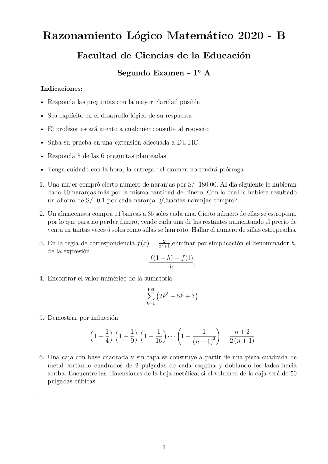 Razonamiento Lógico Matemático 2020 Docsity