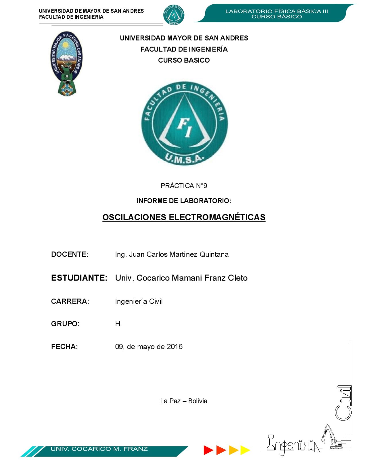 Informe De Laboratorio De Oscilaciones Monografías Ensayos De Física
