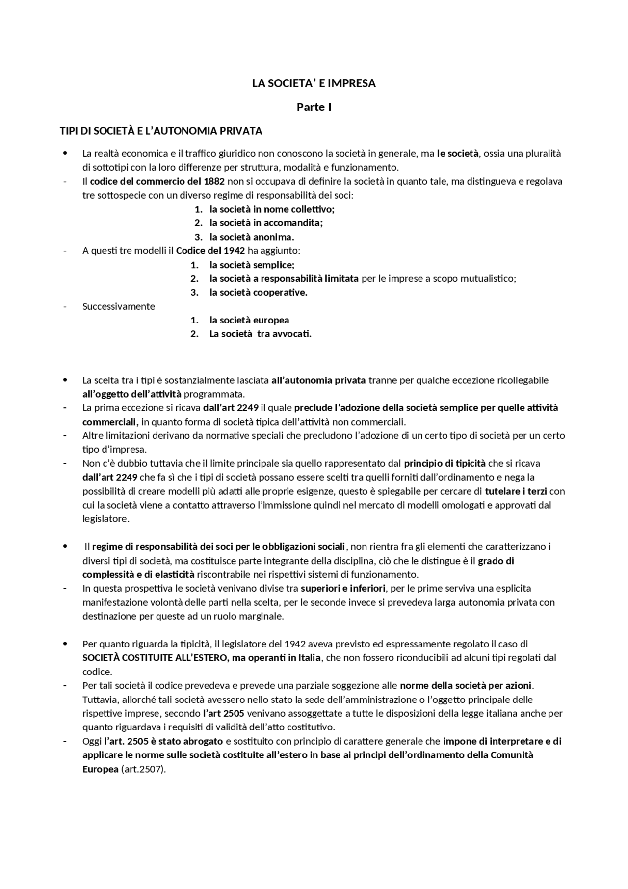 Riassunti Diritto Commerciale Docsity
