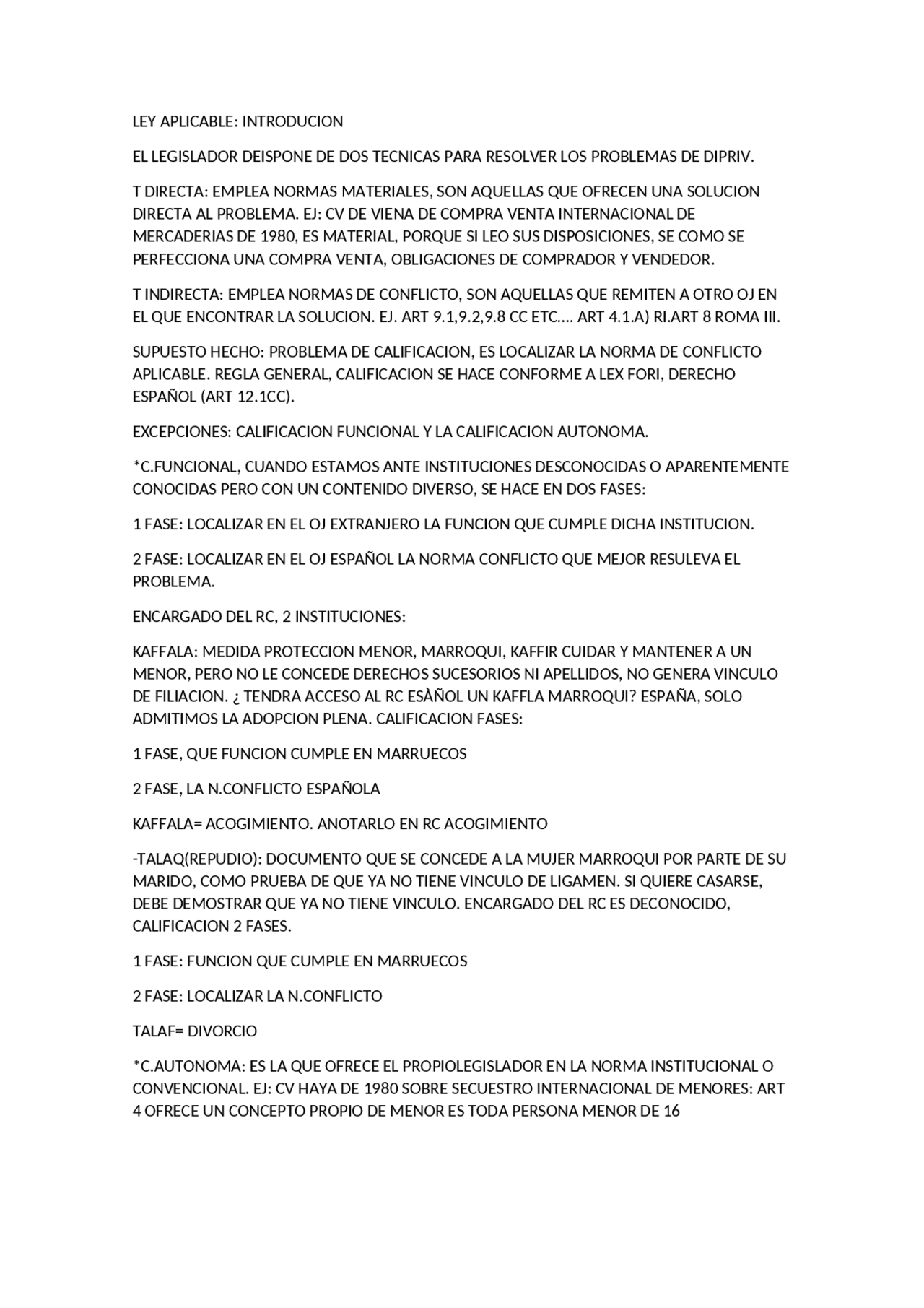 Apuntes Derecho Internacional Privado Apuntes De Derecho Privado