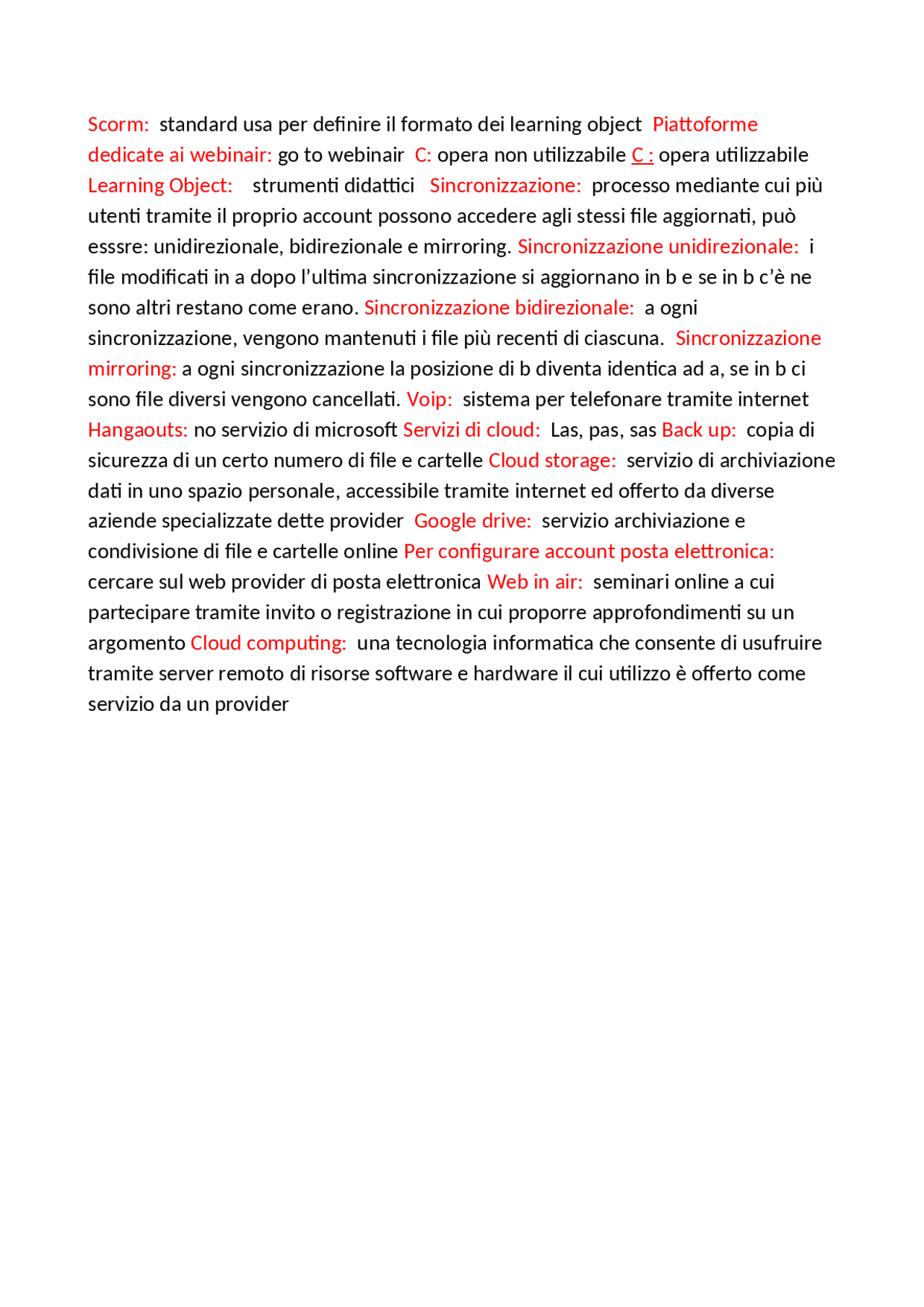 Risposte Frequenti 3 Modulo Eipass Appunti Di Informatica Docsity