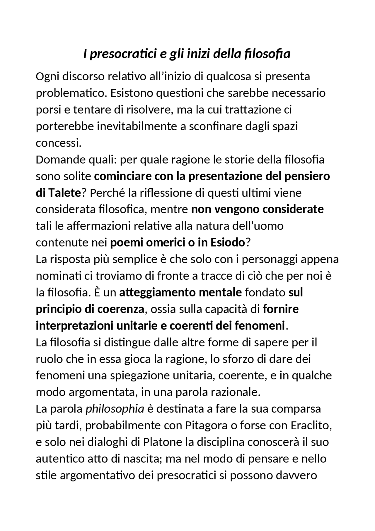 Presocratici Socrate Docsity