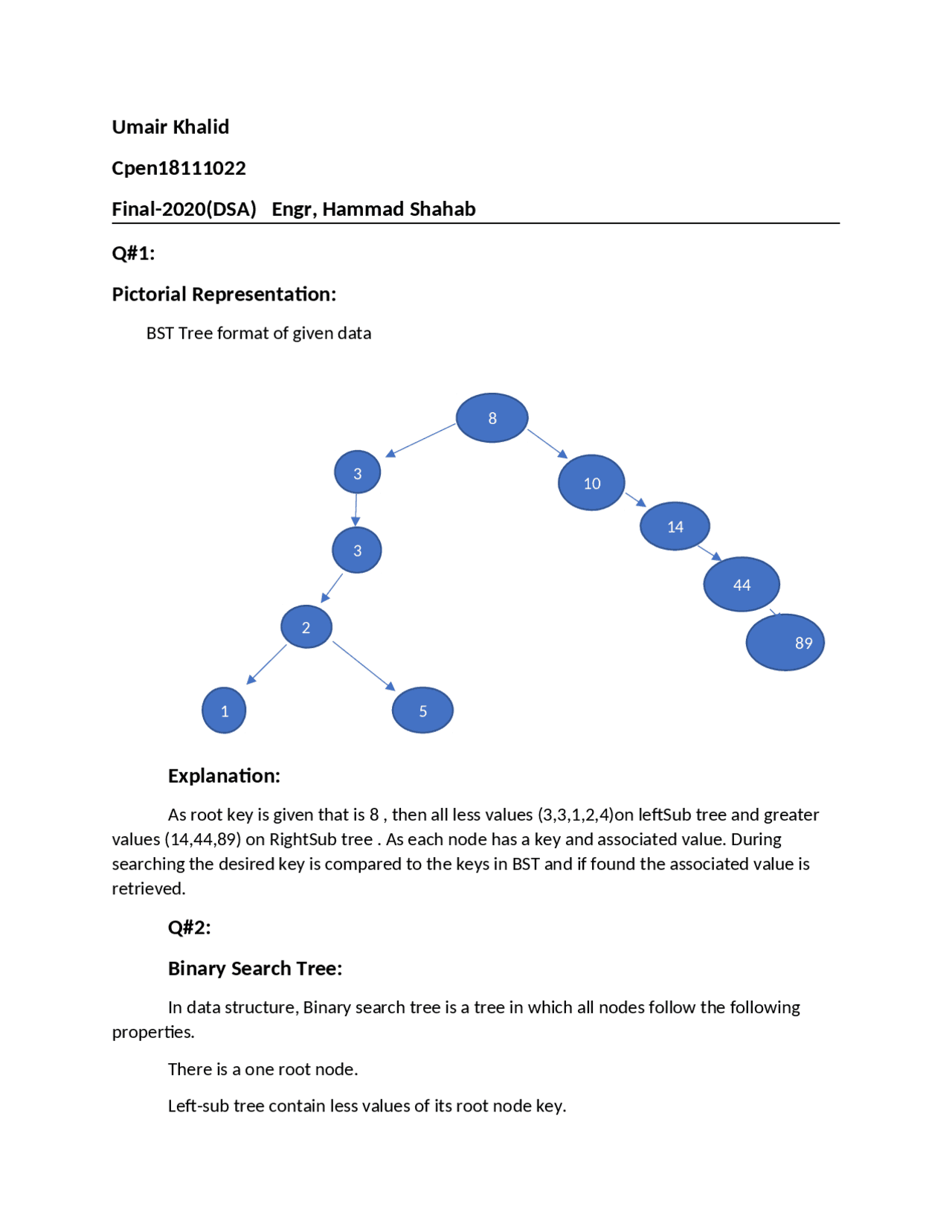 Data Structure And Algorithms Exams Data Structures And Algorithms Docsity