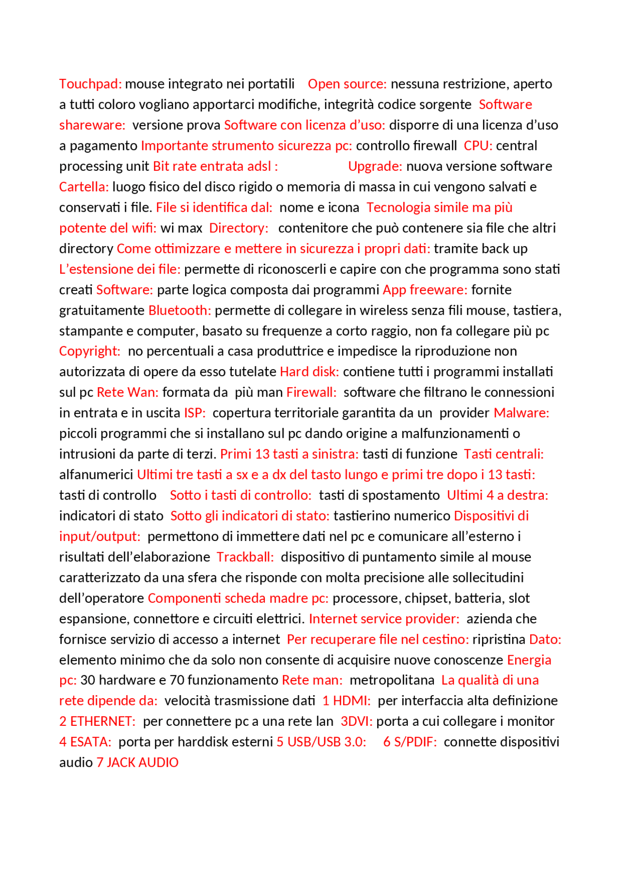 Risposte Più Frequenti 1 Modulo Eipass Docsity