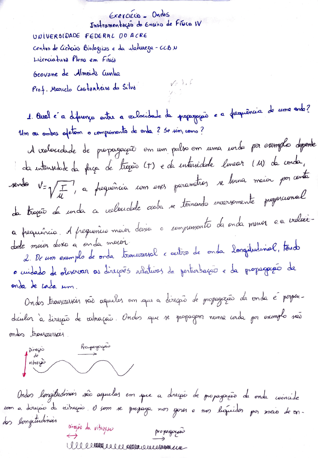 Exercicios Sobre Ondas Docsity