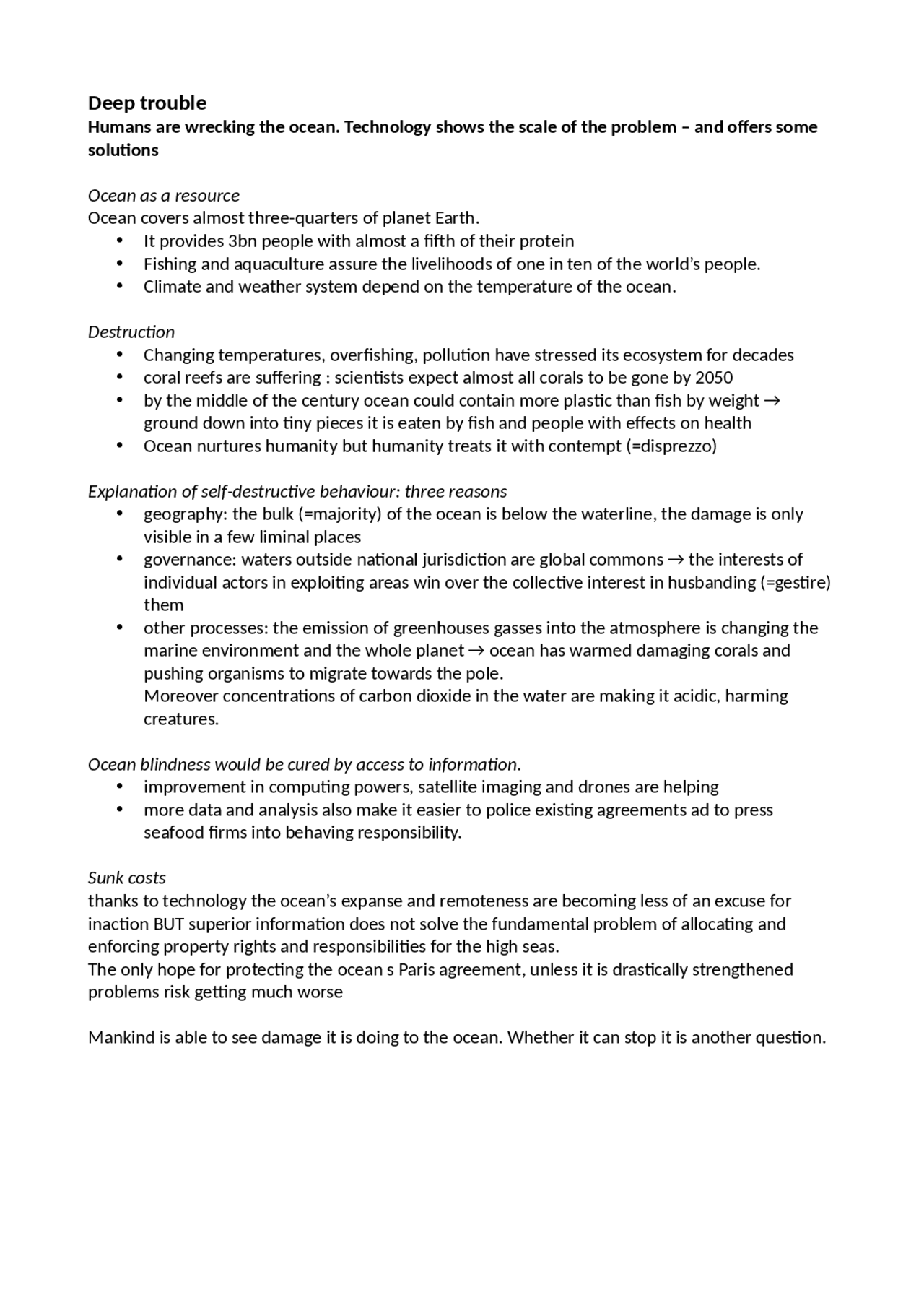 Deep Trouble Summary Docsity deep-trouble-summary-docsity