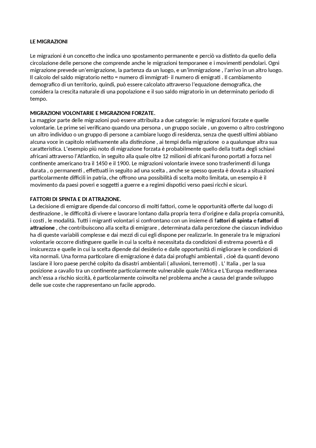 Le Migrazioni Geo Umana Docsity
